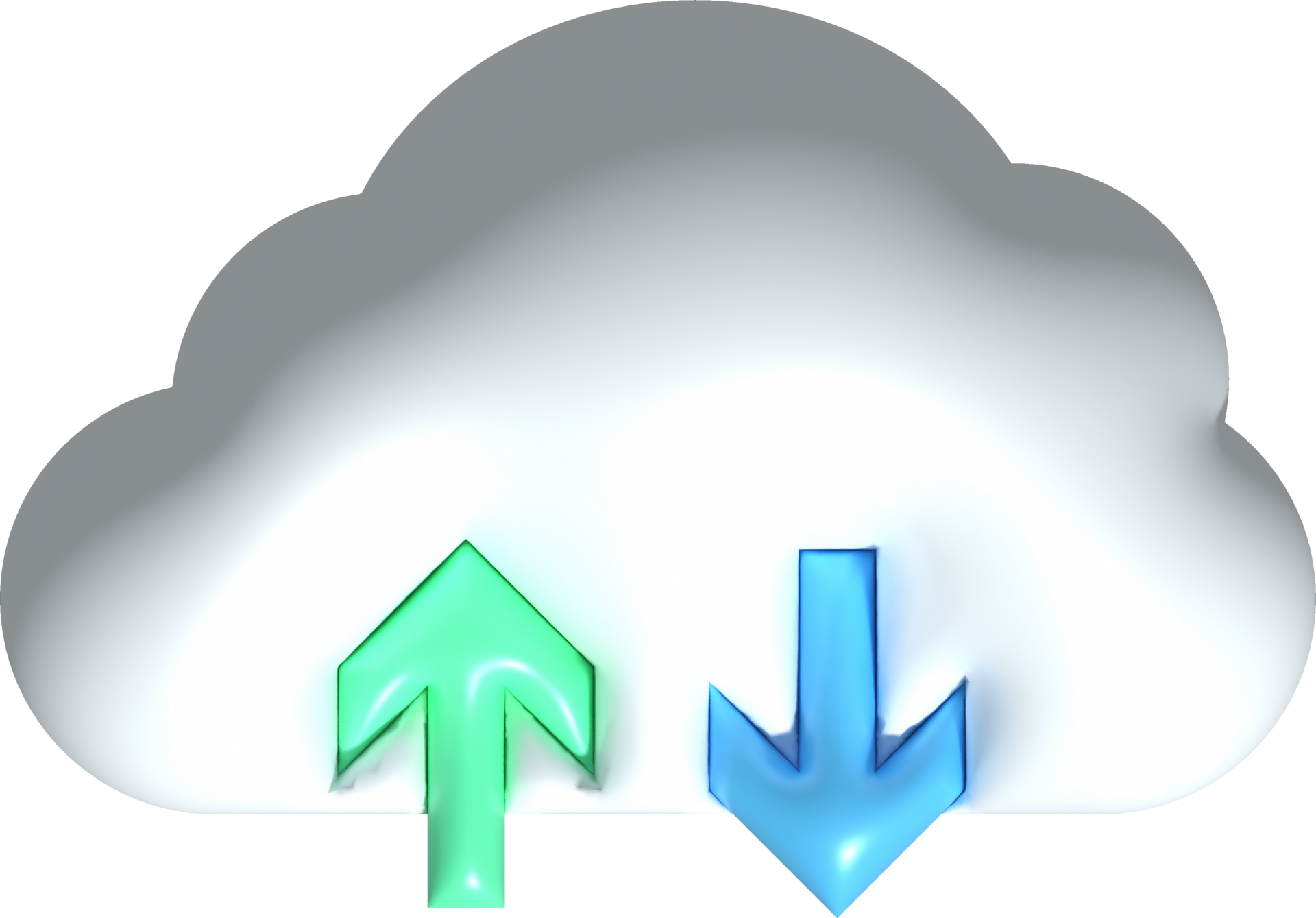 3d illustration icon upload data cloud system data loading symbol ...