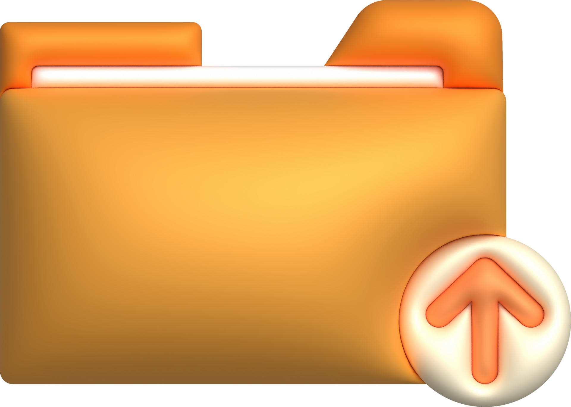 3D Illustration Icon Upload Data As Folder data loading symbol ...