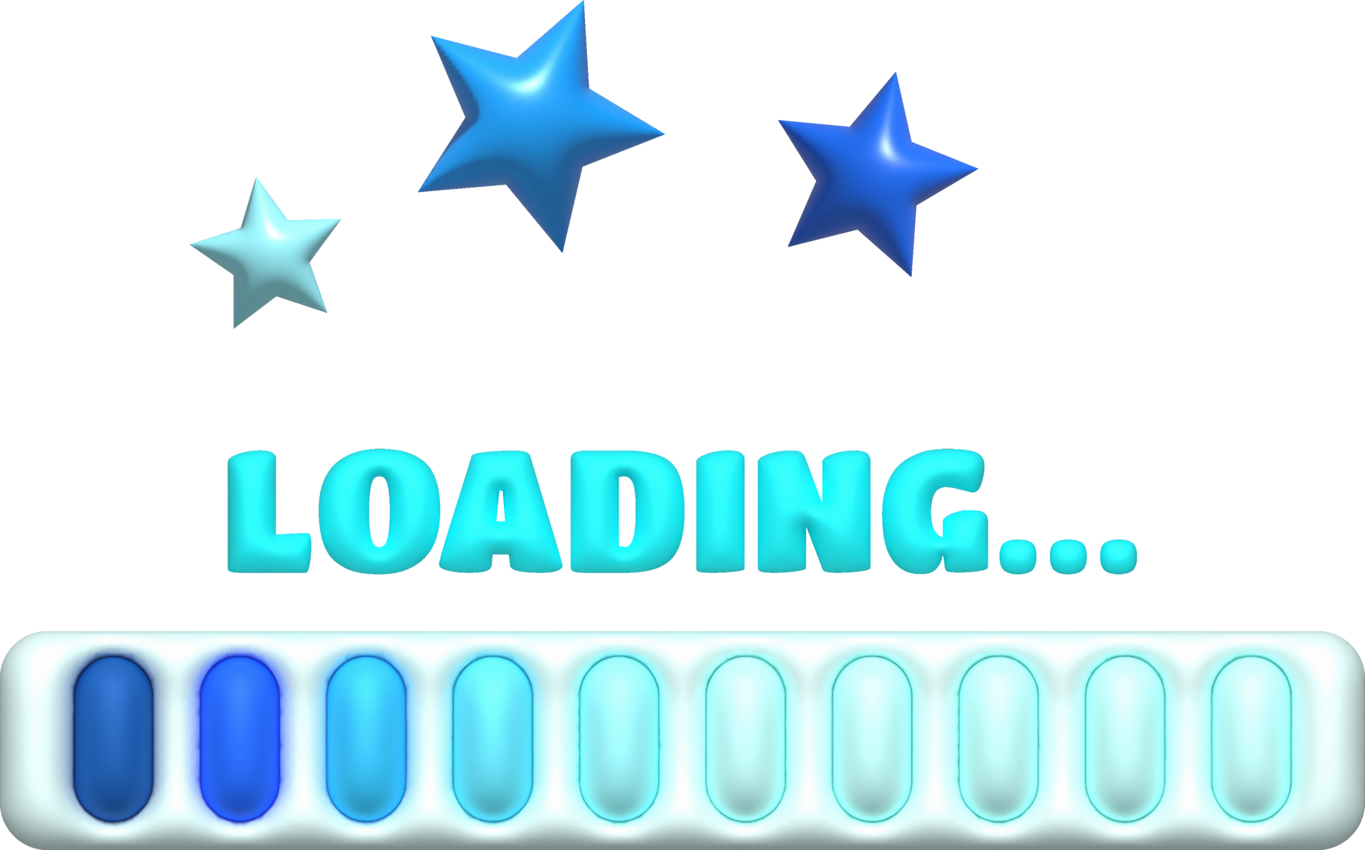 Loading Bar And Progress Visualization Loading Status Collection Web Design Elements 3d