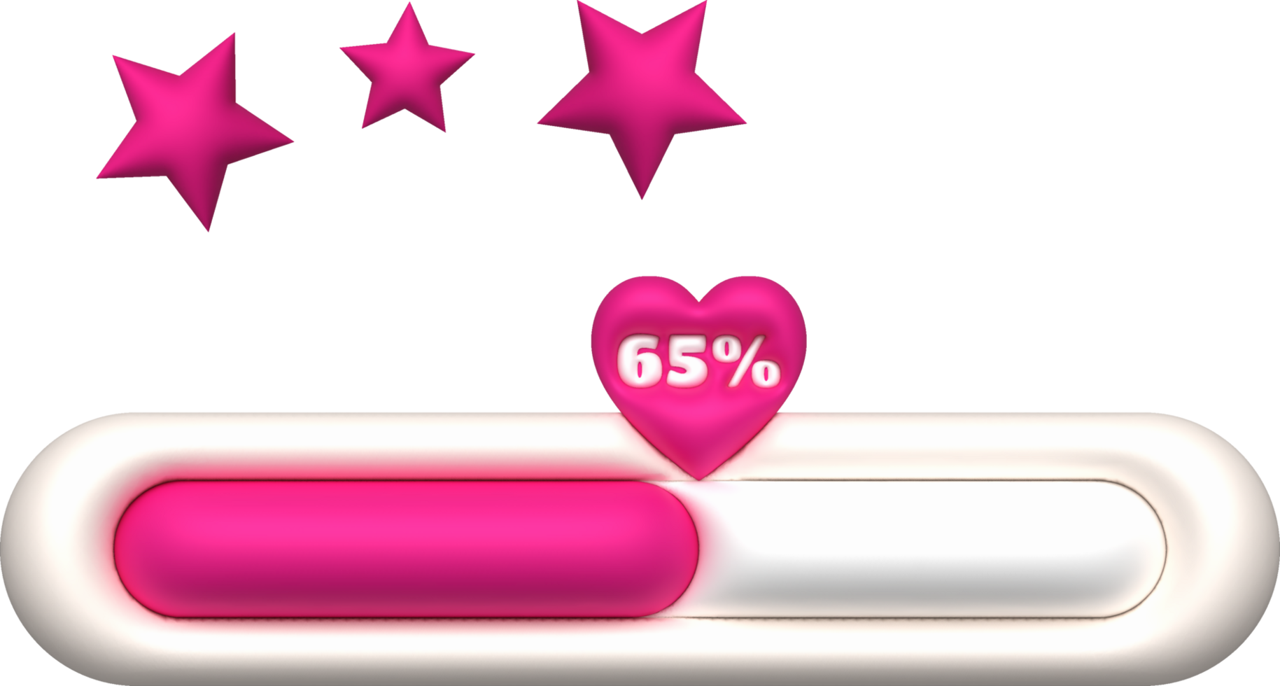 Loading Bar And Heart Shaped Progress Visualization Loading Status Collection Web Design