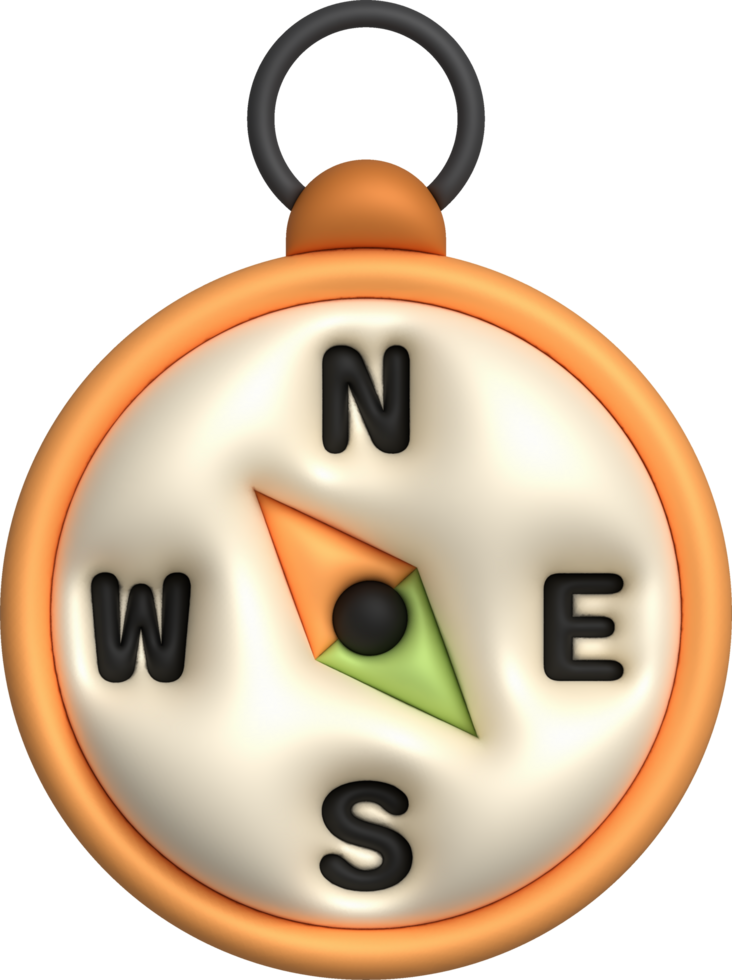 3d Illustration Compass Tool Navigation Device Compass Object For Navigation And Orientation