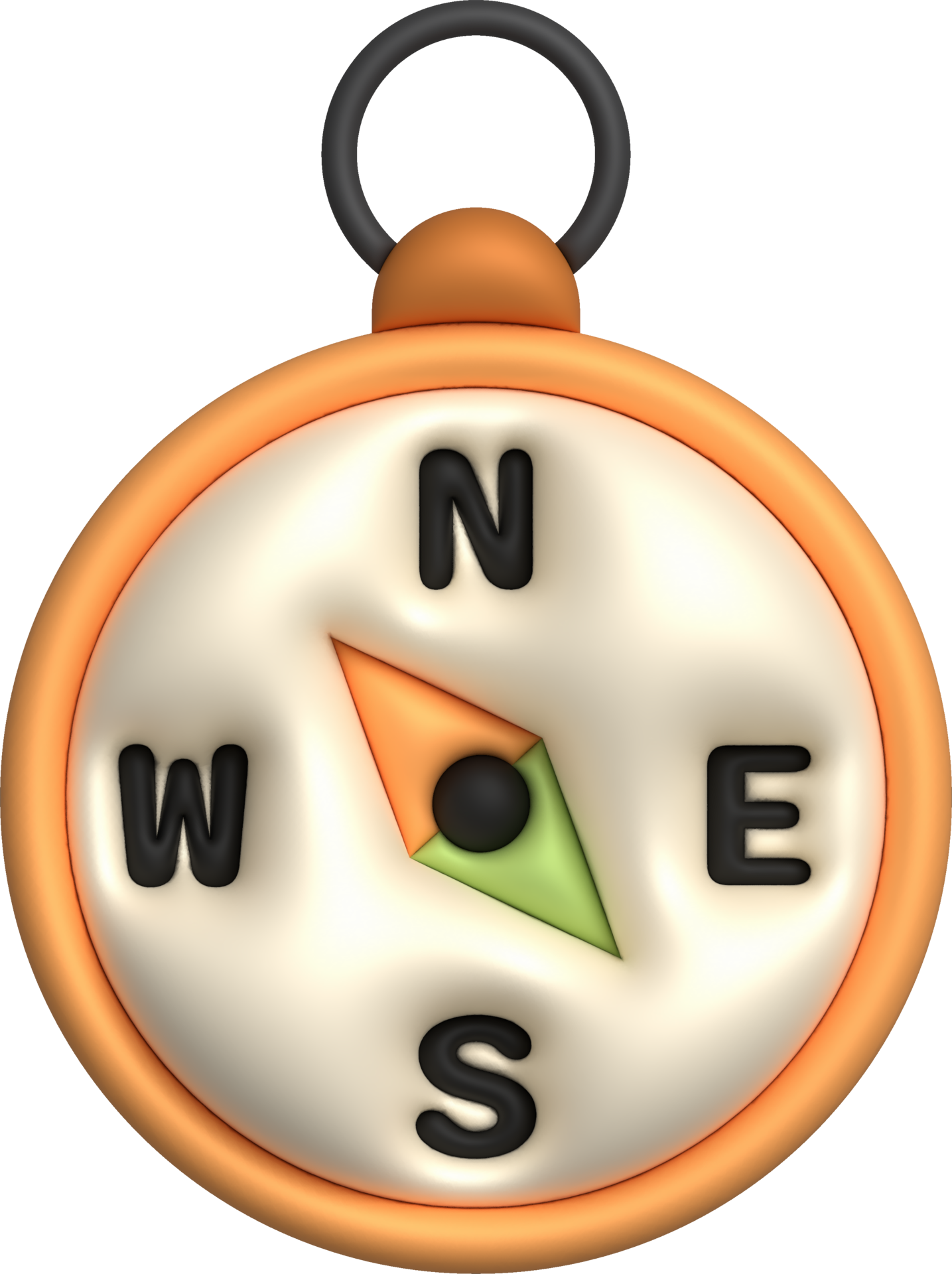3d Illustration Compass Tool Navigation Device Compass Object For