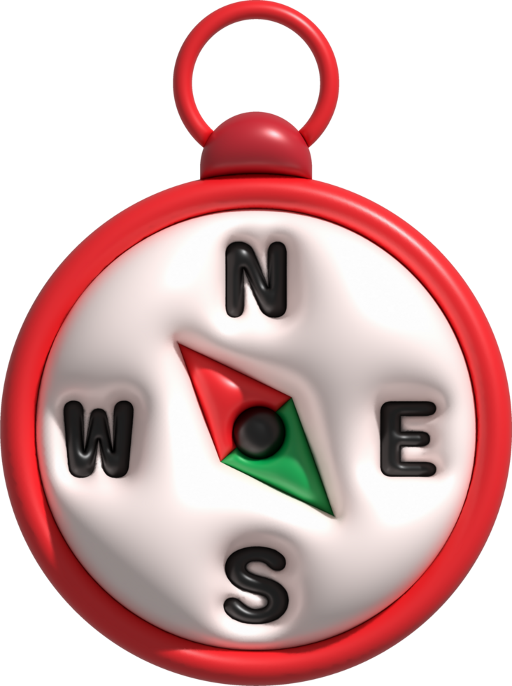 3d Illustration Compass Tool Navigation Device Compass Object For