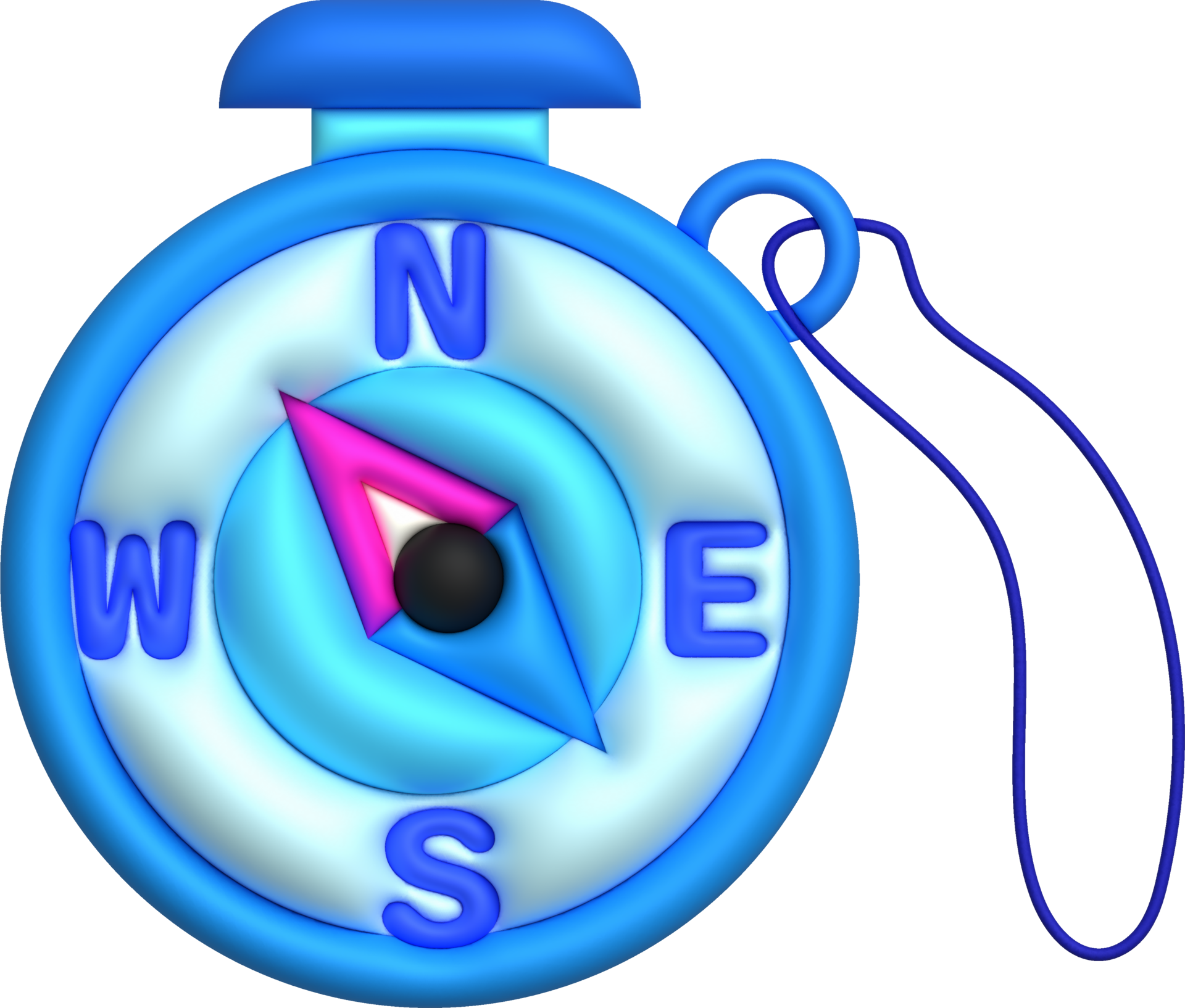 3d Illustration Compass Tool Navigation Device Compass Object For Navigation And Orientation