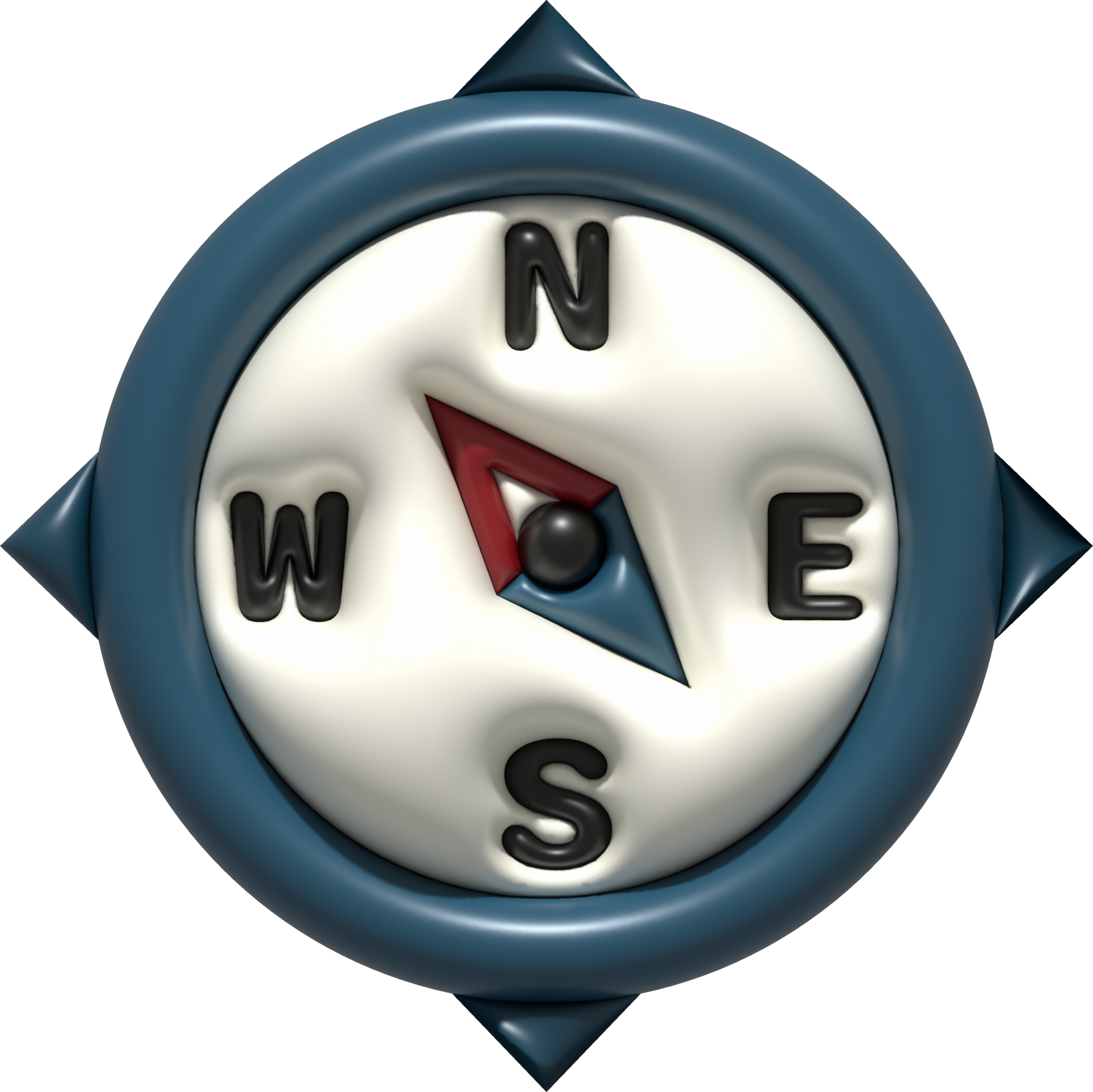 3d Illustration Compass Tool Navigation Device Compass Object For Navigation And Orientation