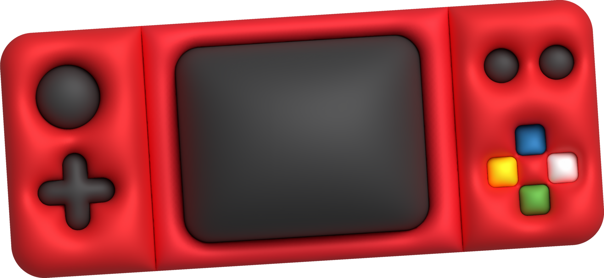 3d Icon Joystick Gamepad Game Console Or Game Controller With Display Screen Computer Game