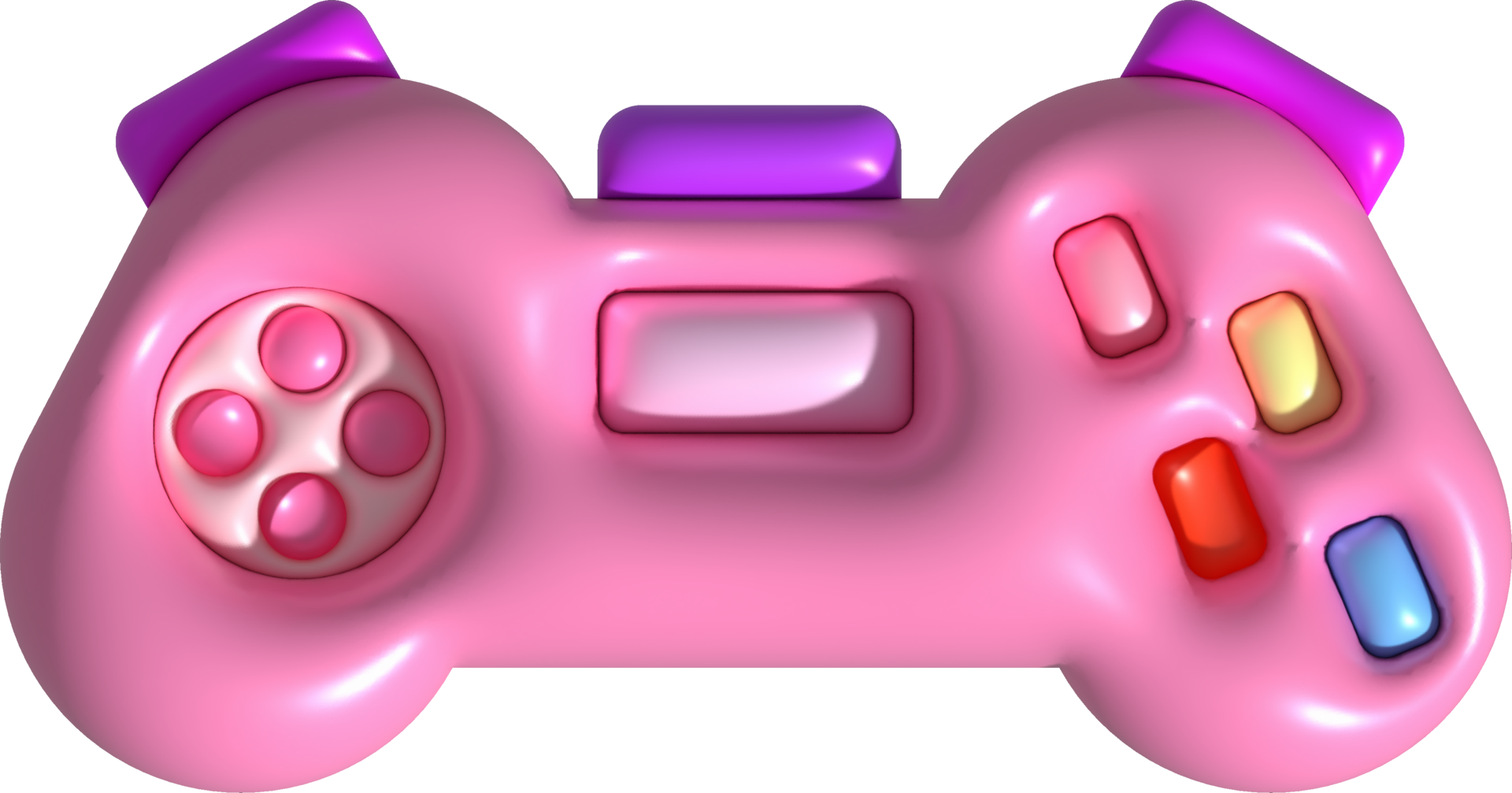 3d Icon Joystick Gamepad Game Console Or Game Controller Computer Game Minimalist Cartoon Style