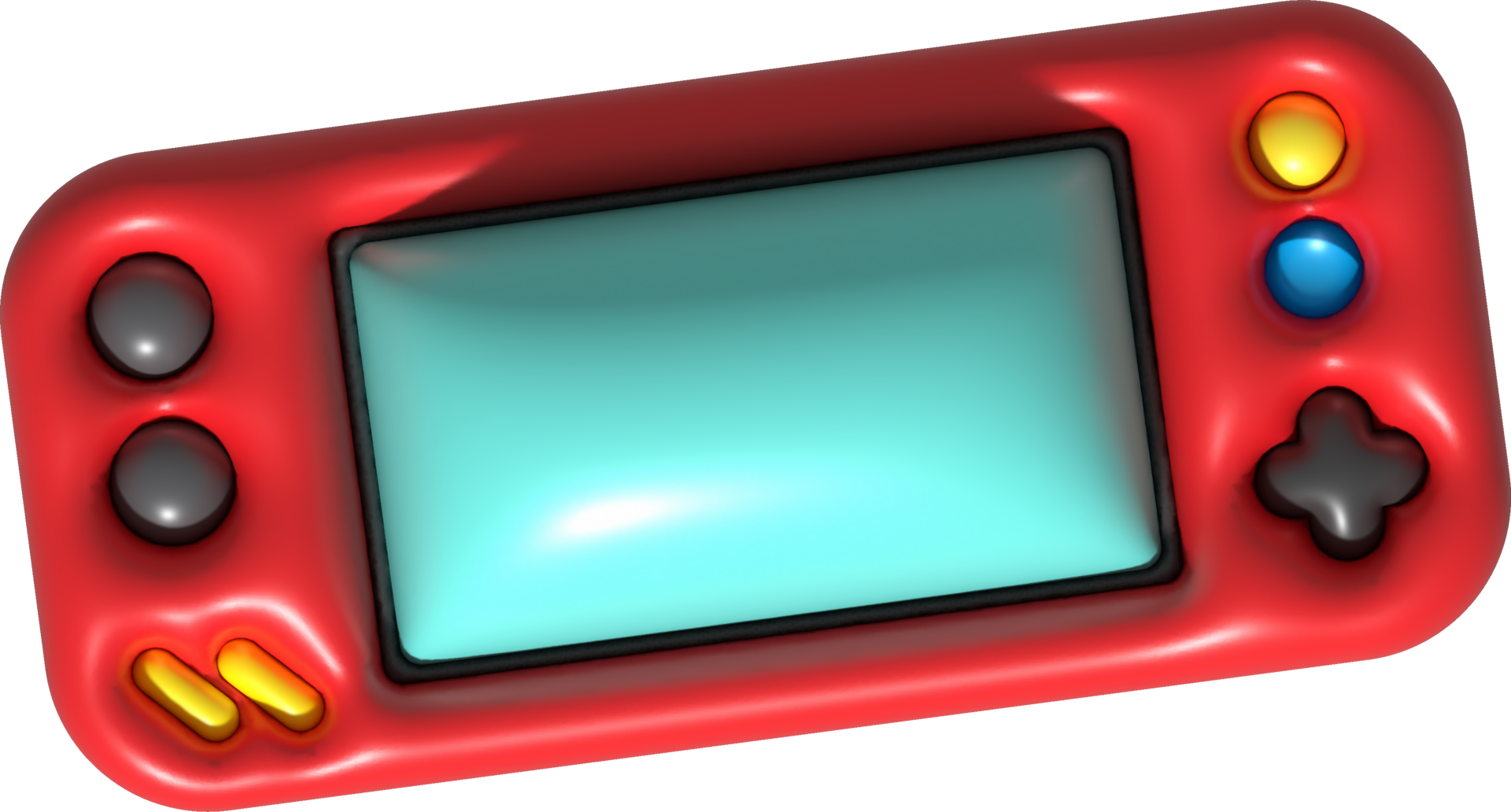 3d Icon Joystick Gamepad Game Console Or Game Controller With Display Screen Computer Game