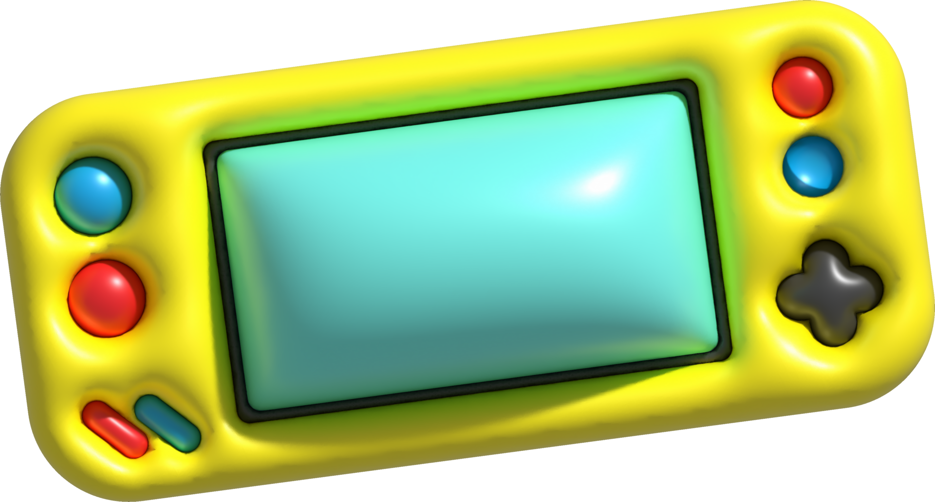 3d Icon Joystick Gamepad Game Console Or Game Controller With Display Screen Computer Game