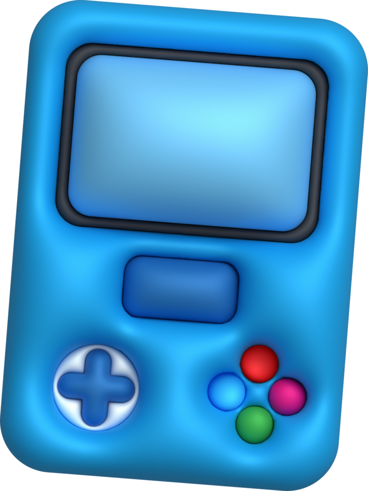 3d Icon Joystick Gamepad Game Console Or Game Controller With Display Screen Computer Game