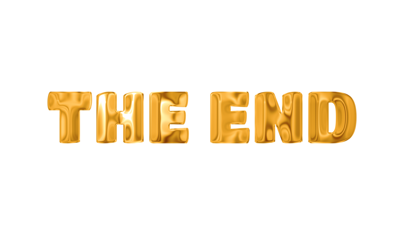 Text THE END golden 3d digital technology 26914730 PNG