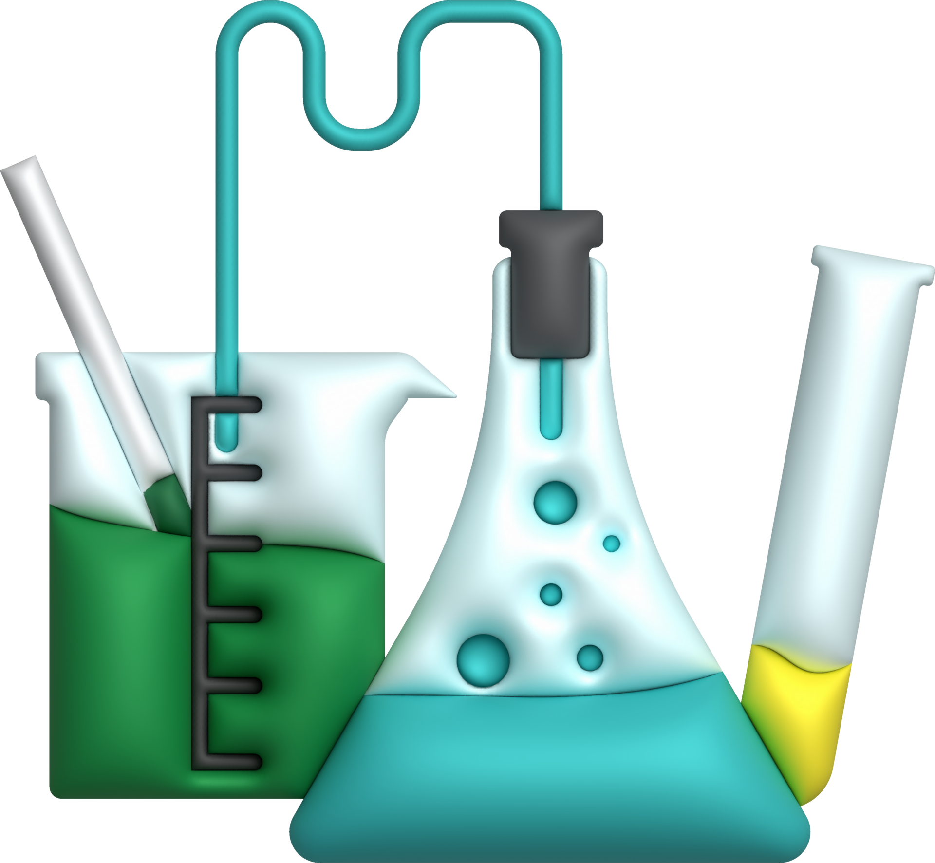 3d Icon Isolated Flask Or Flask For Chemistry Laboratory Glassware For Medical Or Scientific