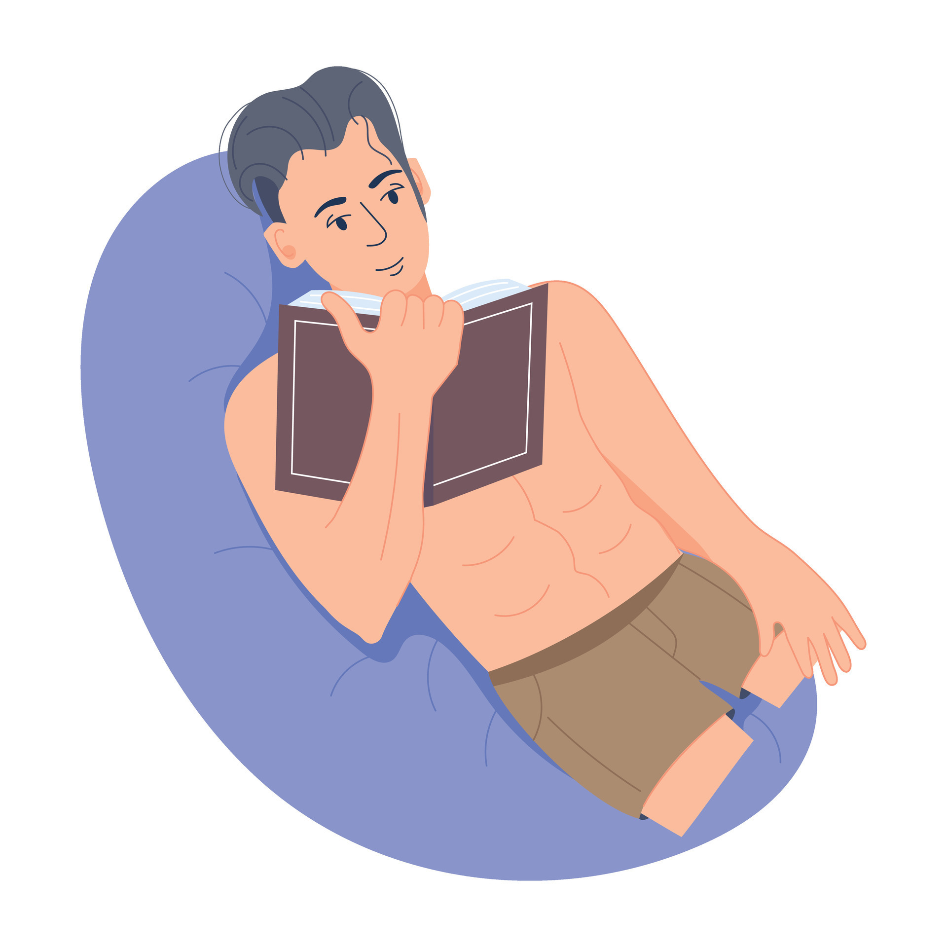 Trendy Person Reading 26916967 Vector Art at Vecteezy Trendy Person Reading 26916967 Vector Art at Vecteezy