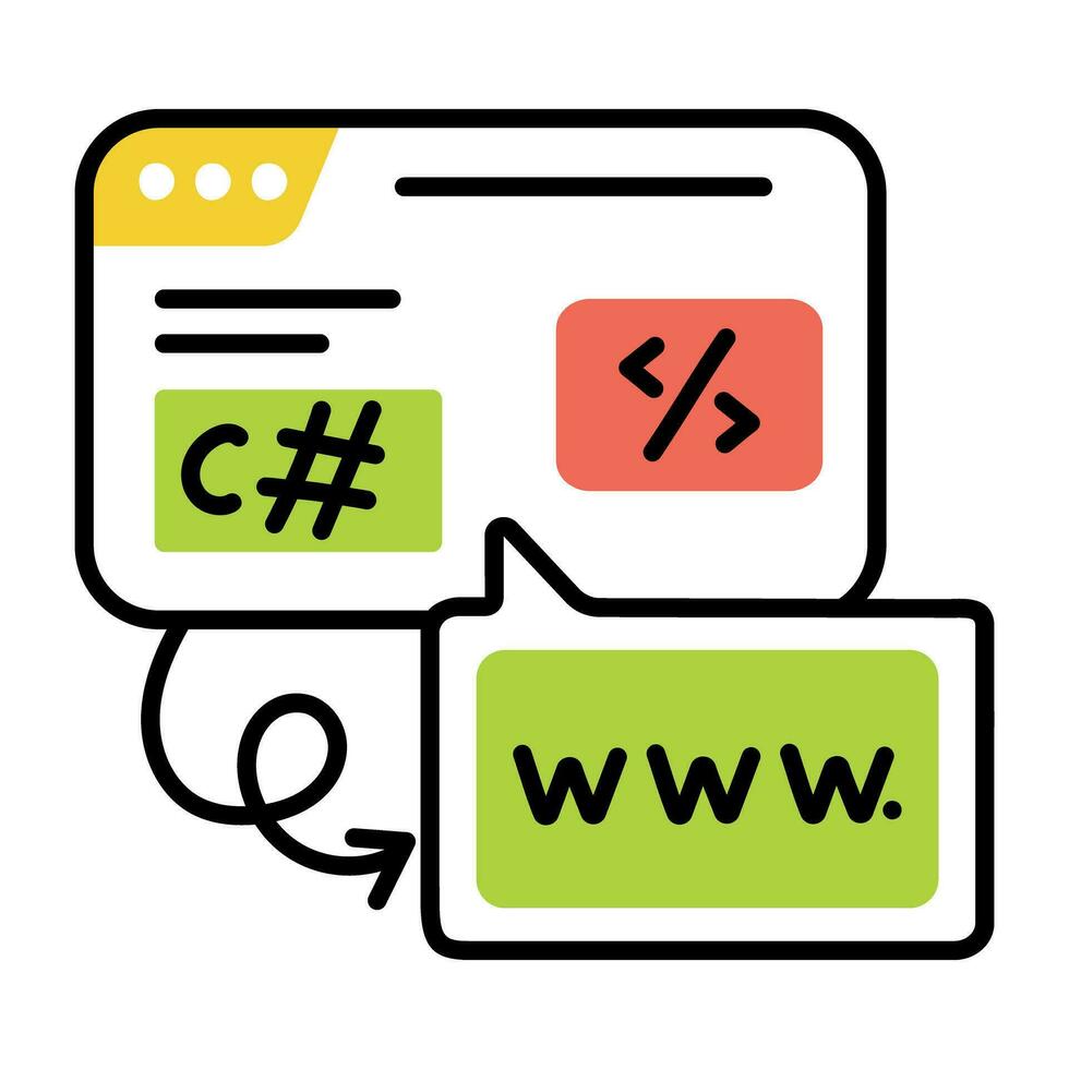 Trendy Web Programming 26919454 Vector Art at Vecteezy