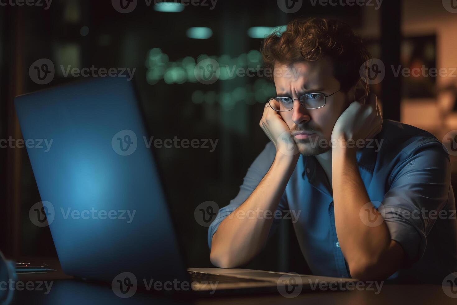 Frustrated Person Computer