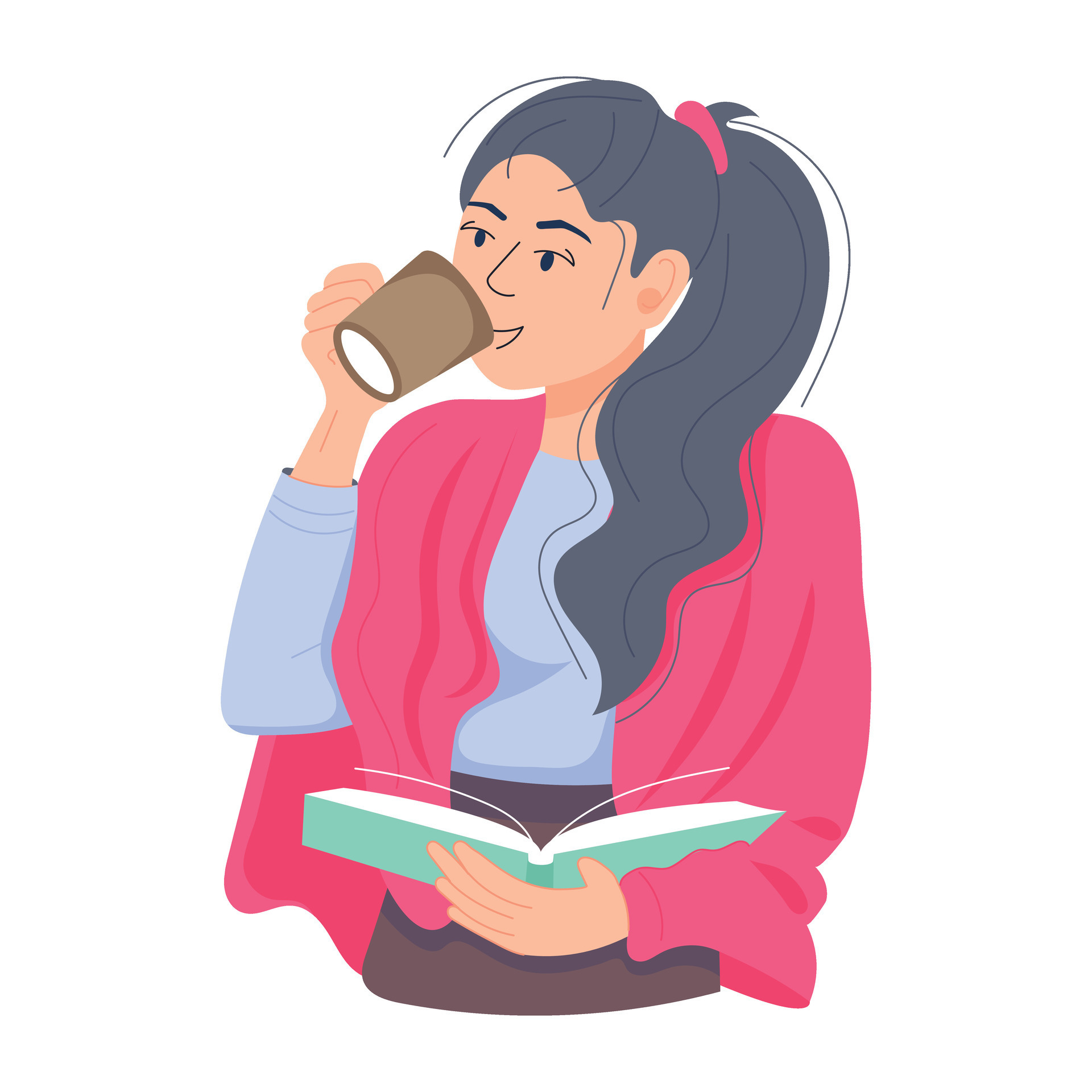 Trendy Drinking Tea 26925844 Vector Art at Vecteezy Trendy Drinking Tea 26925844 Vector Art at Vecteezy