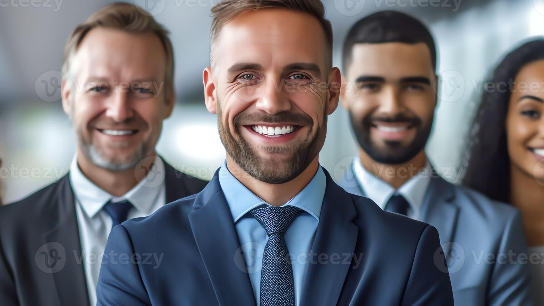AI Generative Smiling diverse business people group headshots portraits ... AI Generative Smiling diverse business people group headshots portraits ...
