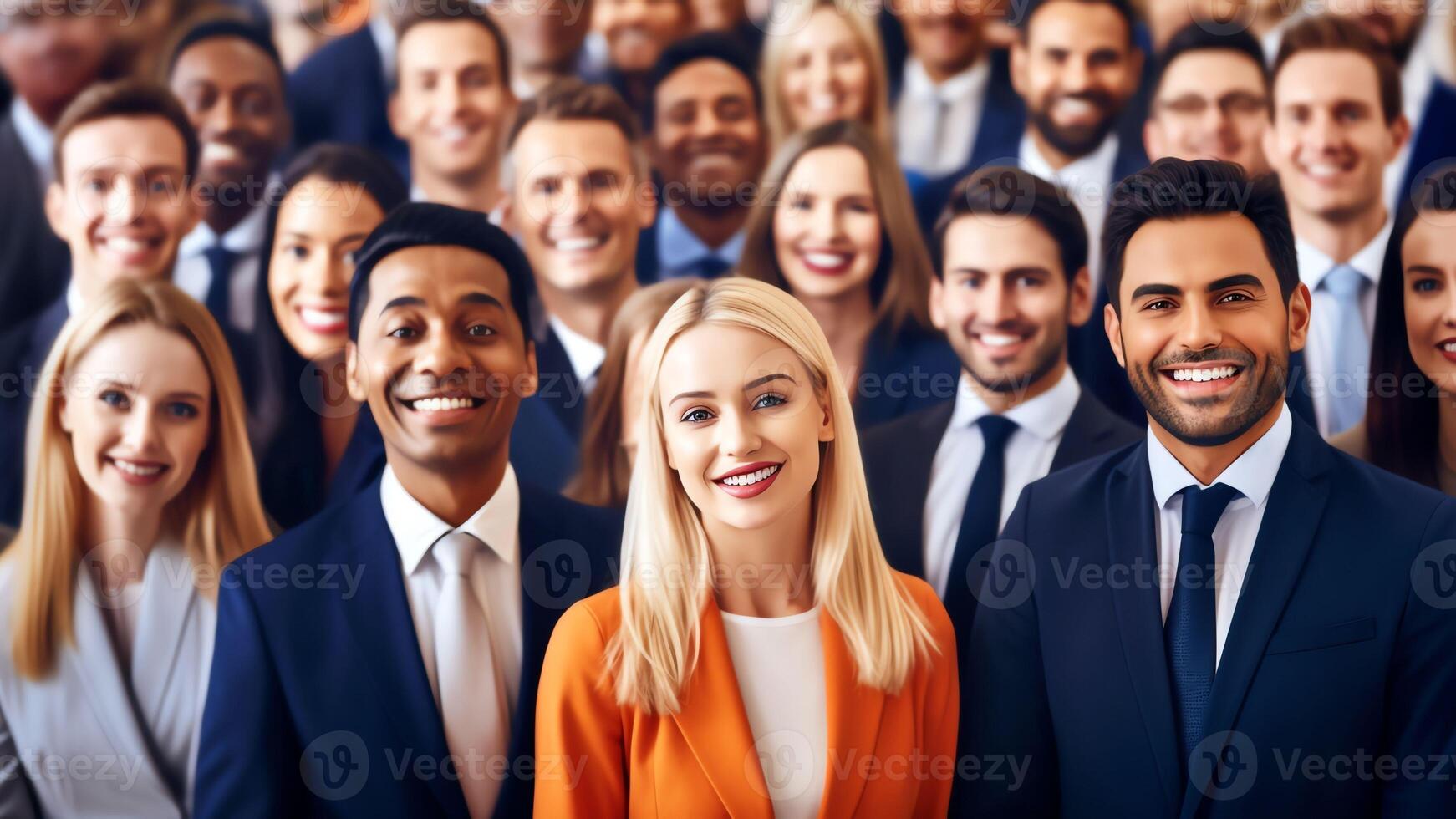 AI Generative Smiling diverse business people group headshots portraits ... AI Generative Smiling diverse business people group headshots portraits ...