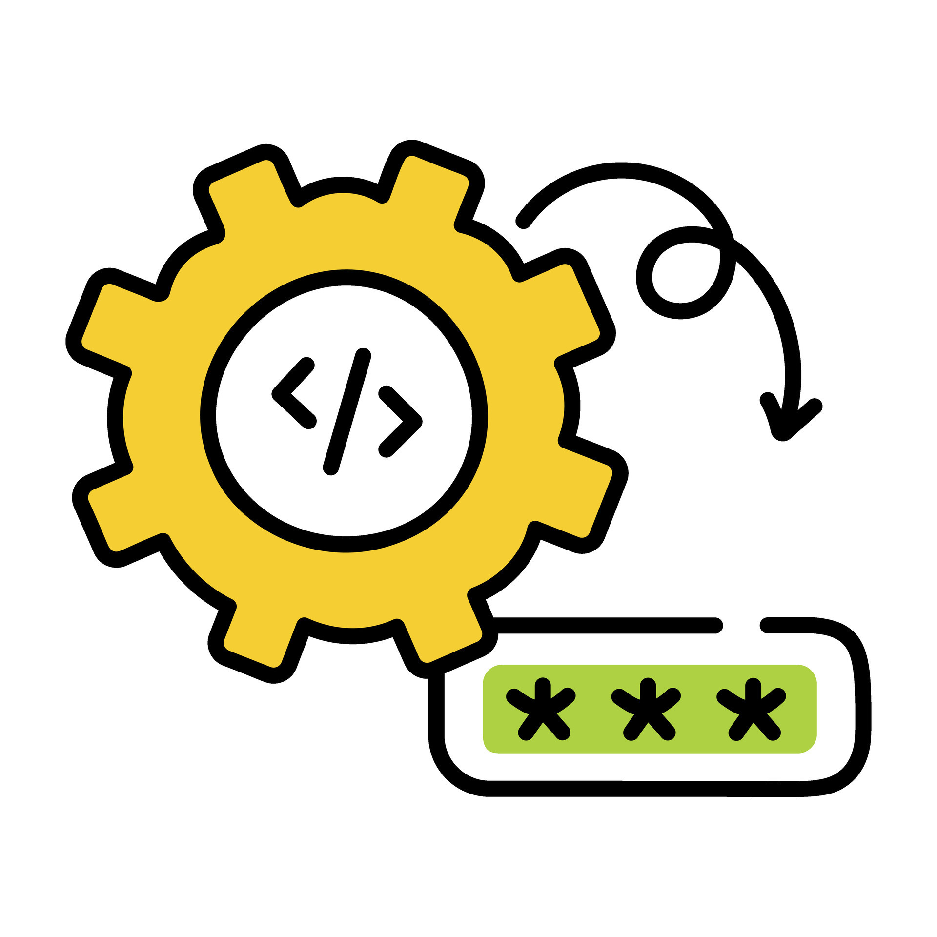 Trendy Secure Coding 26938431 Vector Art at Vecteezy