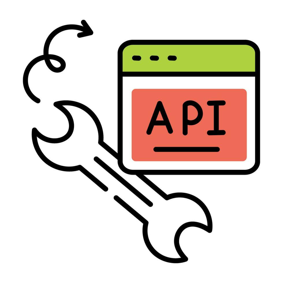 Trendy API Setting 26943992 Vector Art at Vecteezy