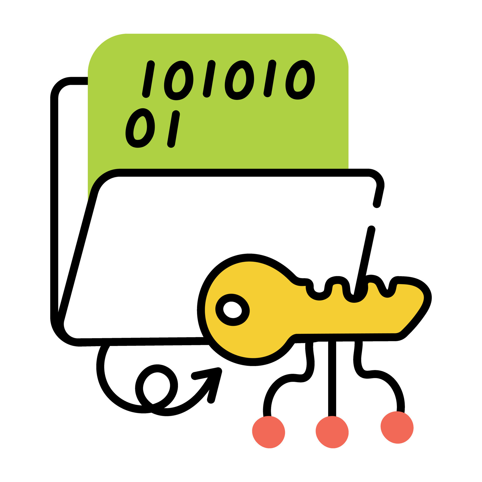 Trendy Binary Folder 26956105 Vector Art at Vecteezy