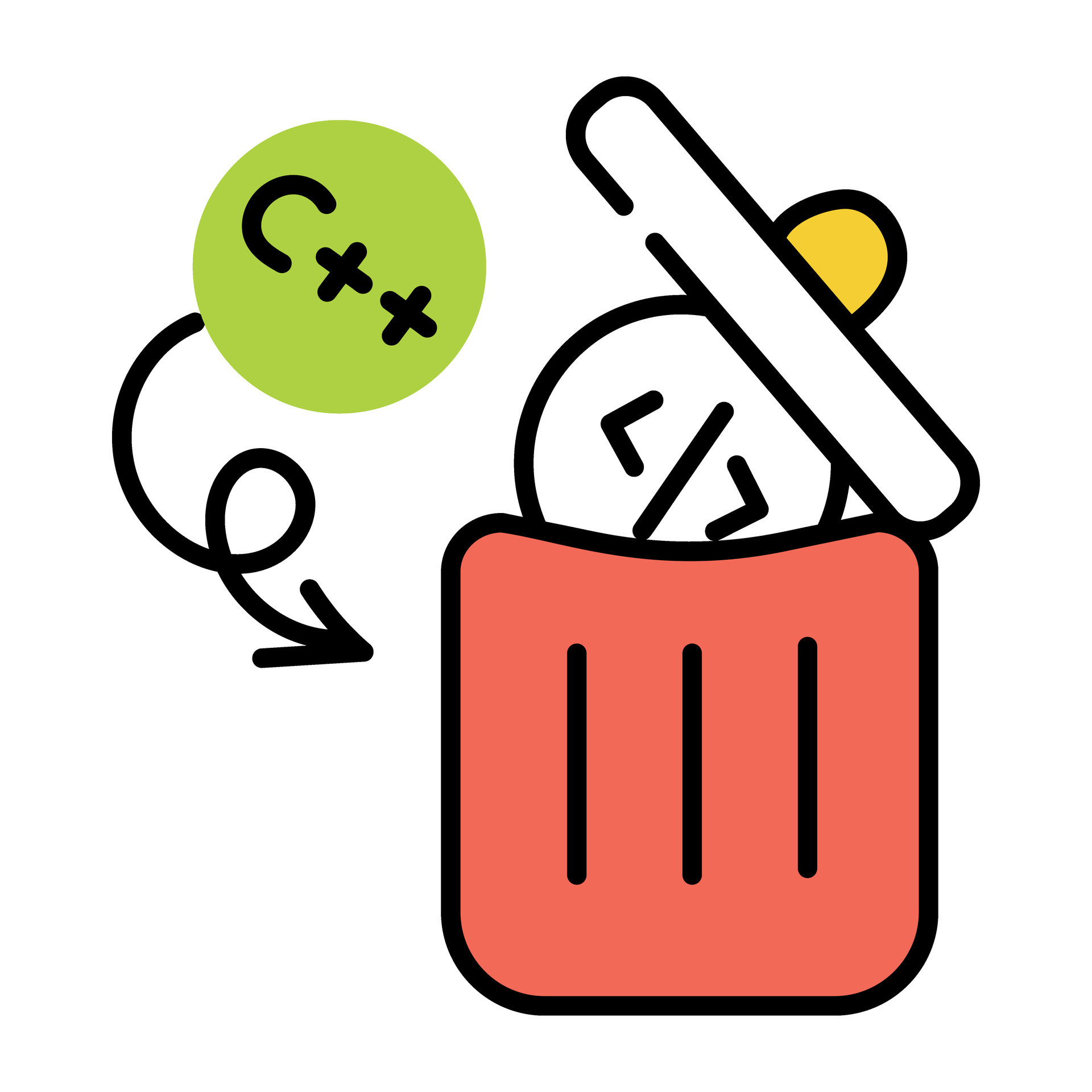 Trendy Delete Code 26956194 Vector Art at Vecteezy