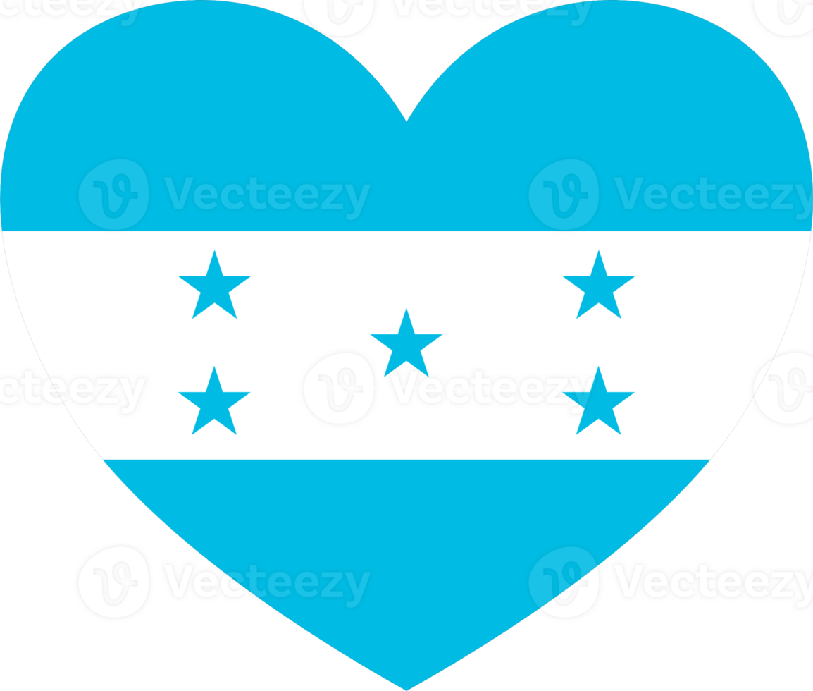 Honduras bandera en corazón forma aislado en transparente antecedentes ...