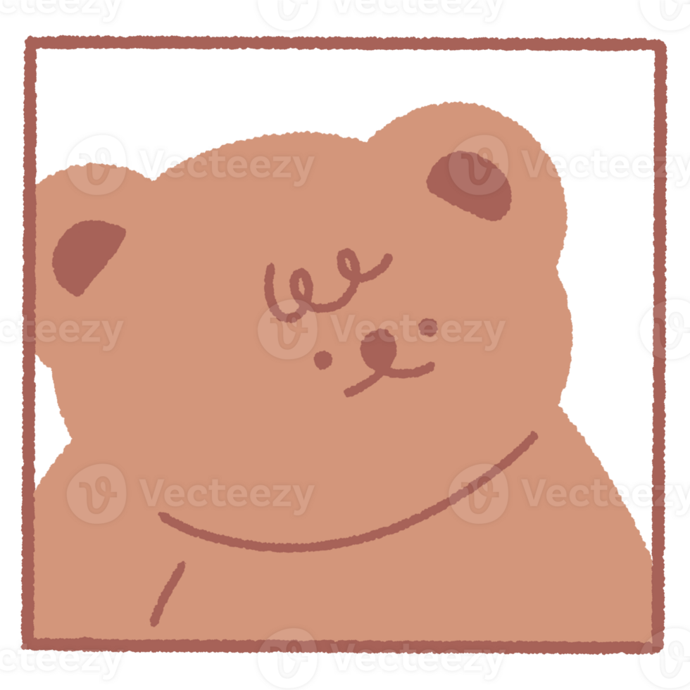 Cute Illustration Of A Hand Drawn Brown Bear Cartoon Character 26957726 Png