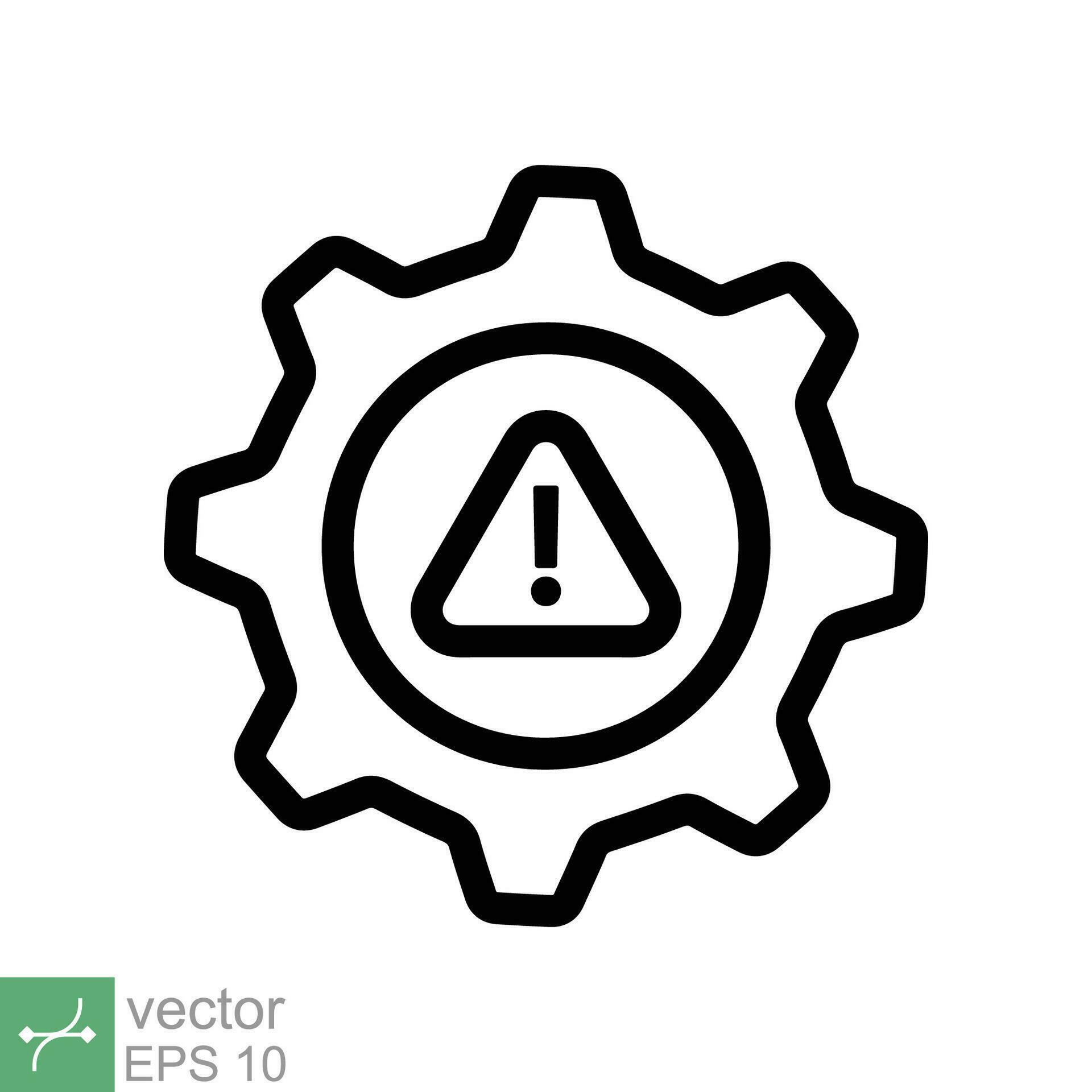 System error icon. Simple outline style. Risk alert, failure ...