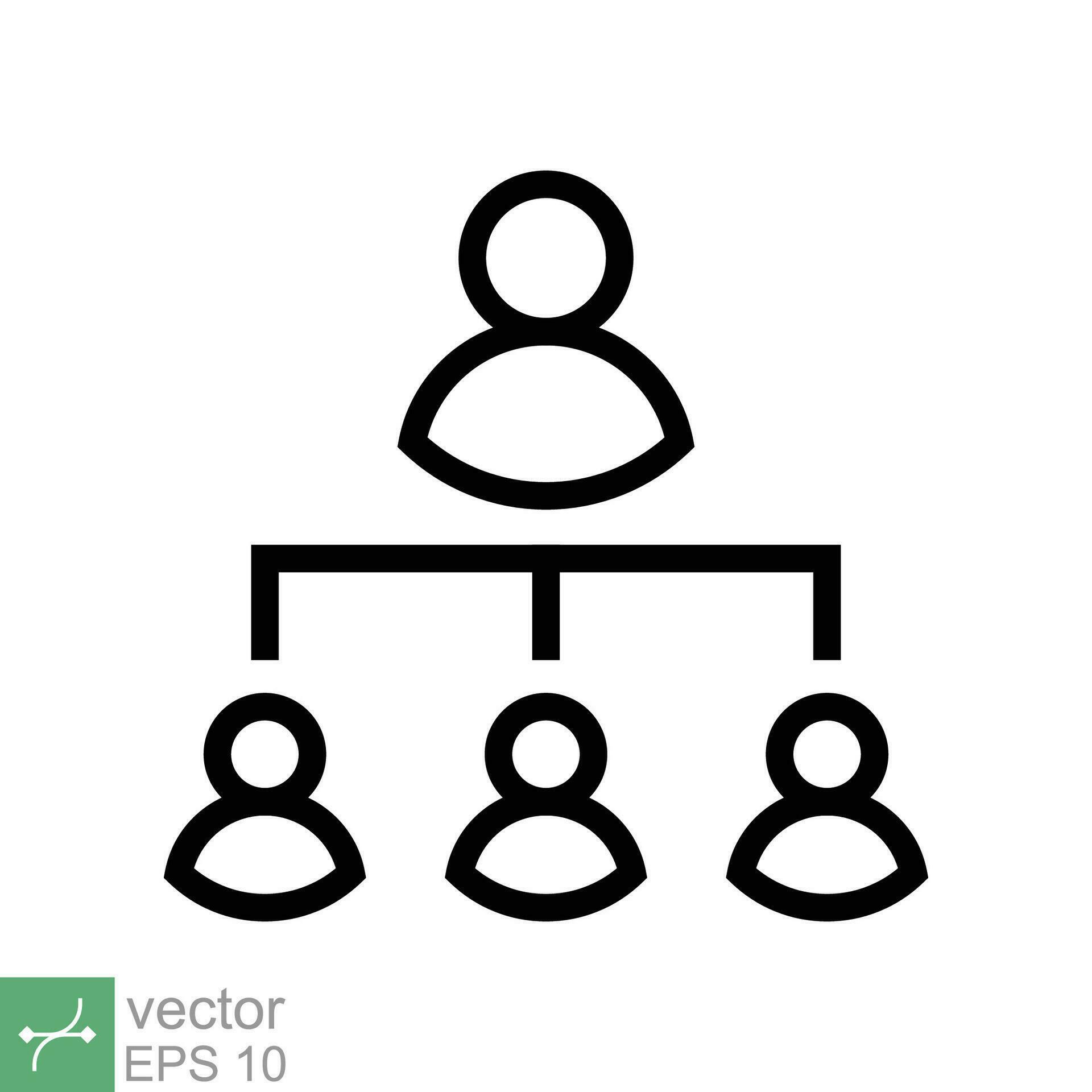 Organization chart icon. Simple outline style. Org hierarchy, company ...