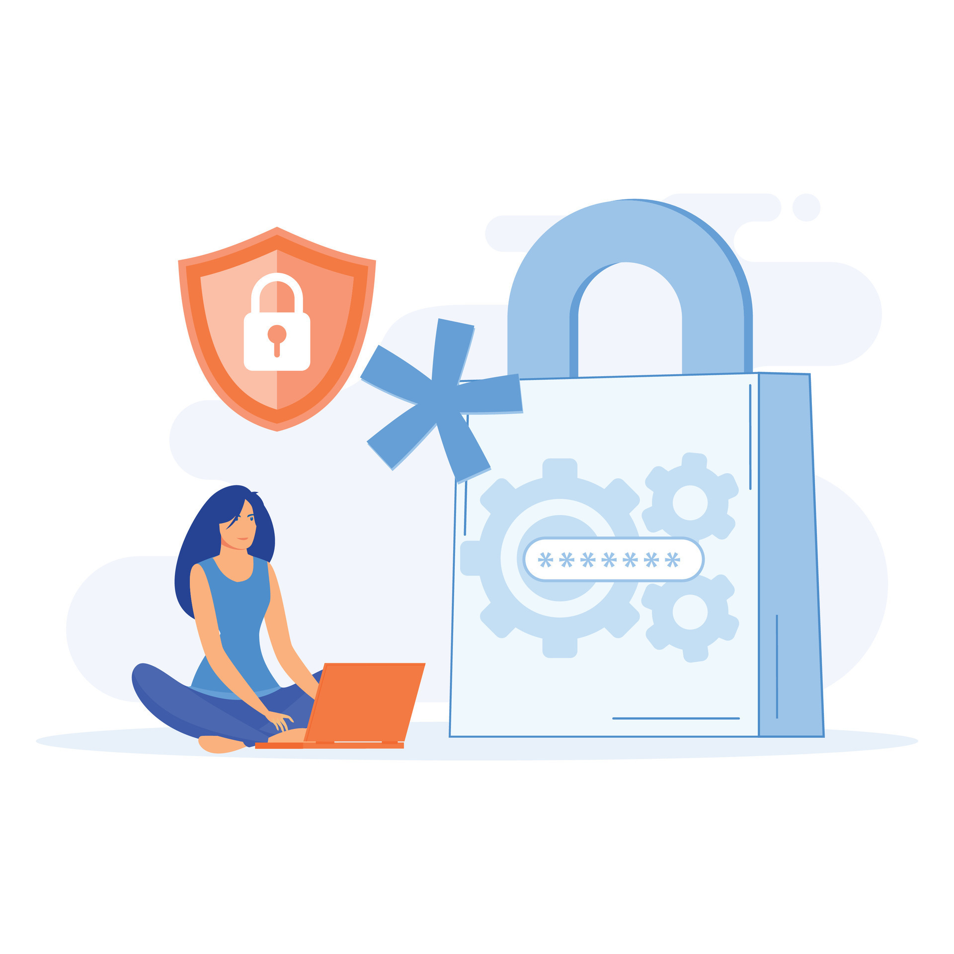 Cyber Security Concept Data Security Protected Access Control