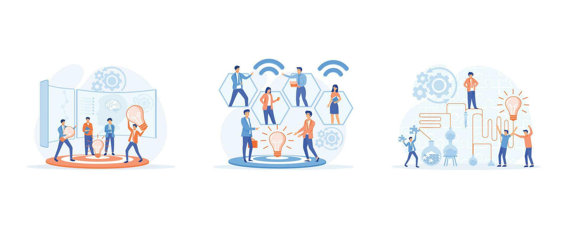 Brainstorm, idea discussion concept. Business team finding solution ... Brainstorm, idea discussion concept. Business team finding solution ...