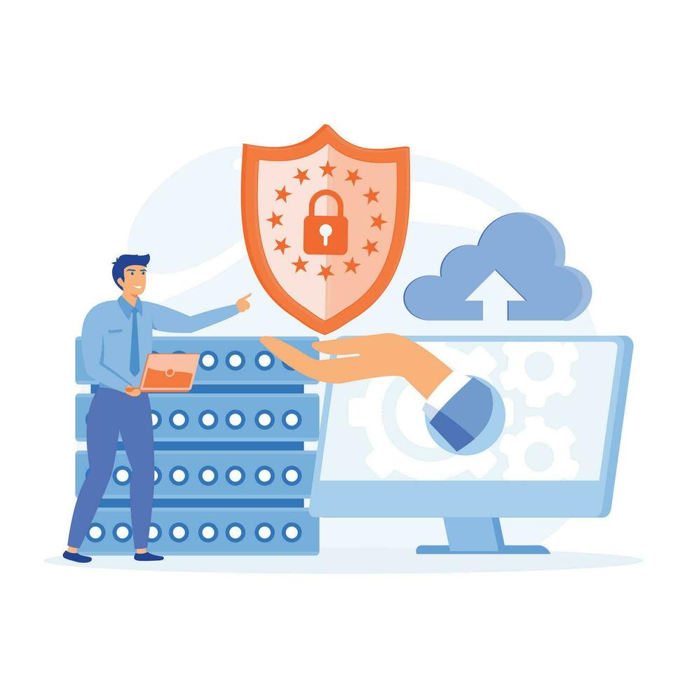 Database Security Hacker Attack Concept Hackers Stealing Personal Data