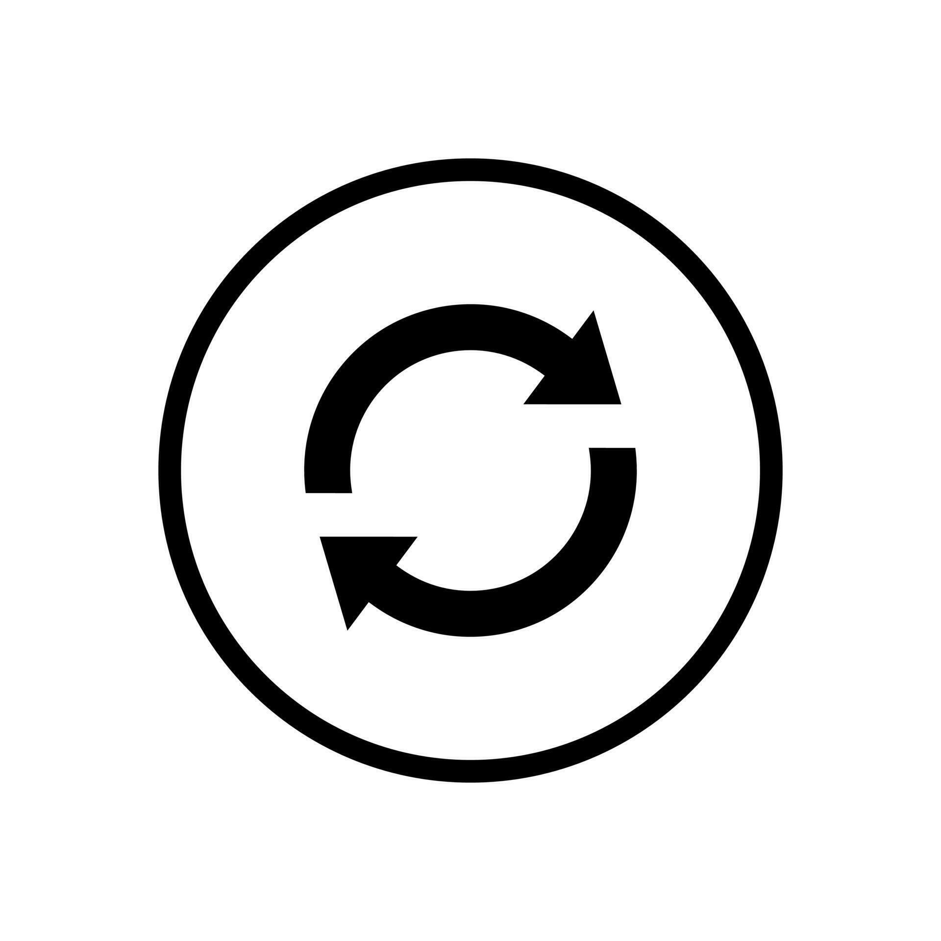 Refresh, reload, sync icon vector in circle line 26966945 Vector Art at ...