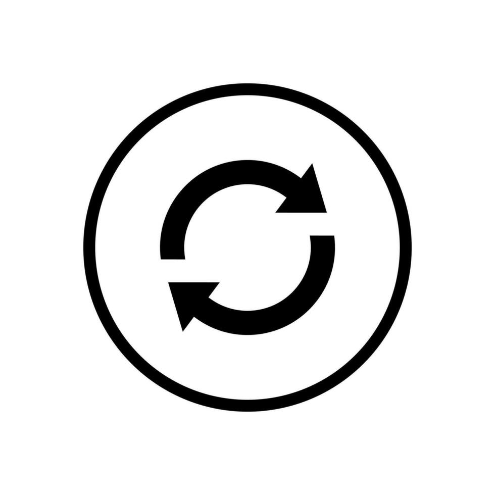 Refresh, reload, sync icon vector in circle line 26966945 Vector Art at Vecteezy