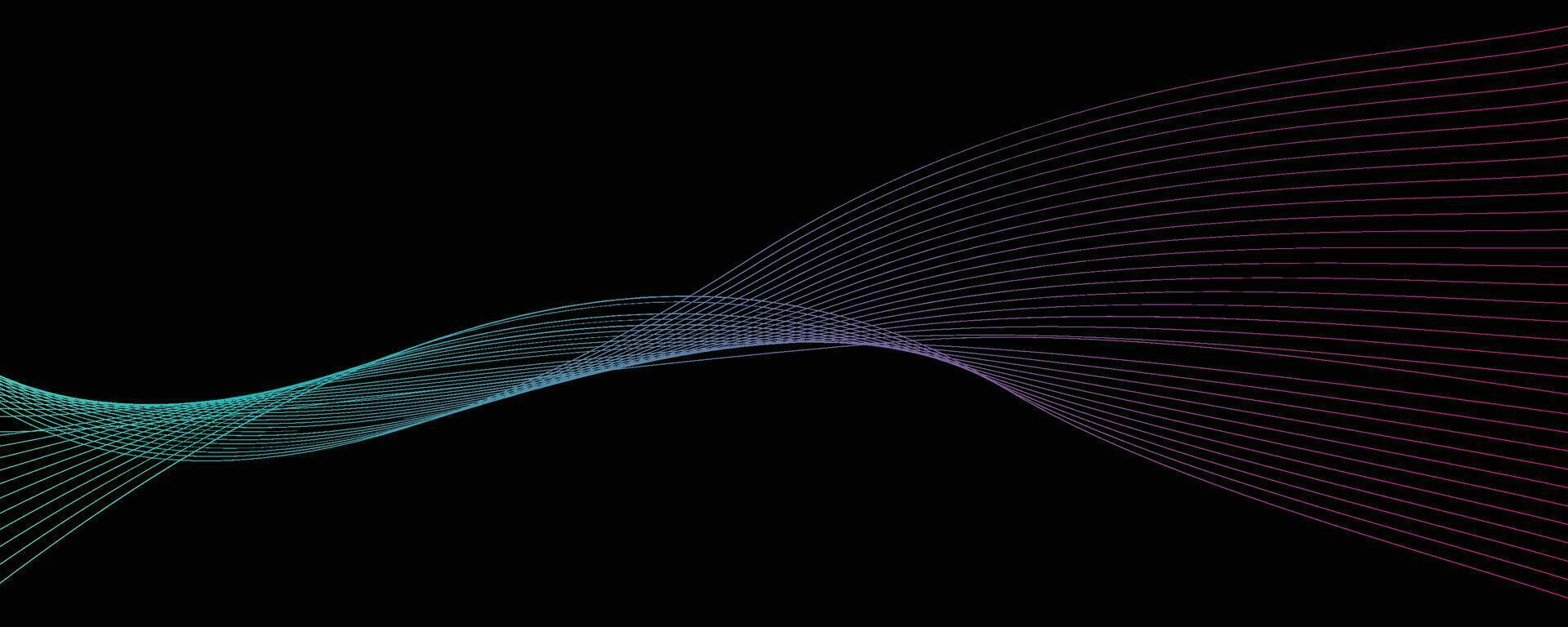 Gradient wave line background. Modern flowing wave line elements. Futuristic technology concept ...