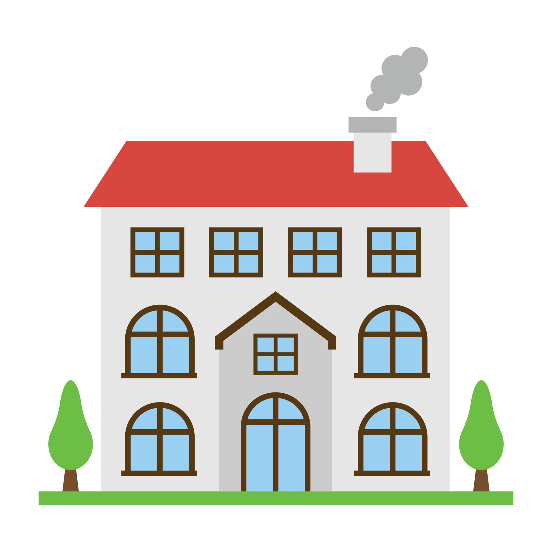 A House Structure With Grassy Yard 26970634 Vector Art At Vecteezy