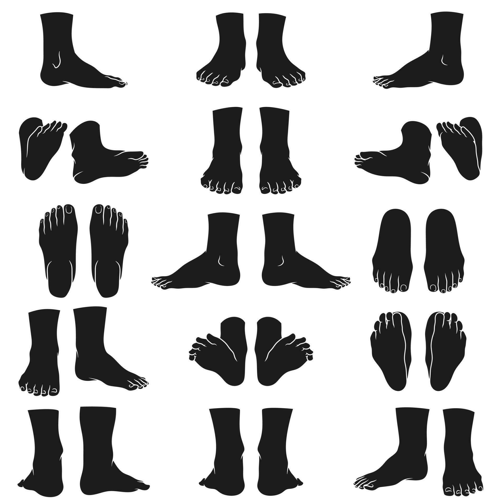 Human Leg Pose Silhouette Vector Illustration Bundle 26972107 Vector Art At Vecteezy