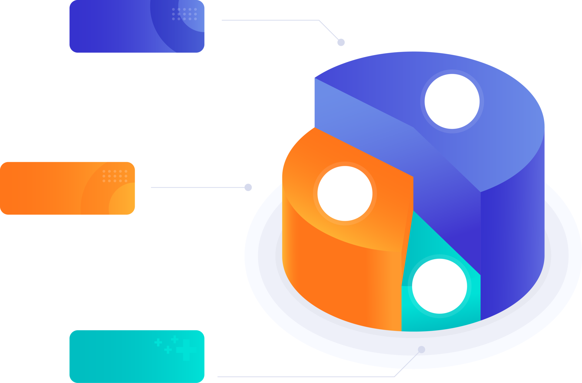 3d Pie Chart 3 Step Infographic 26972631 Png
