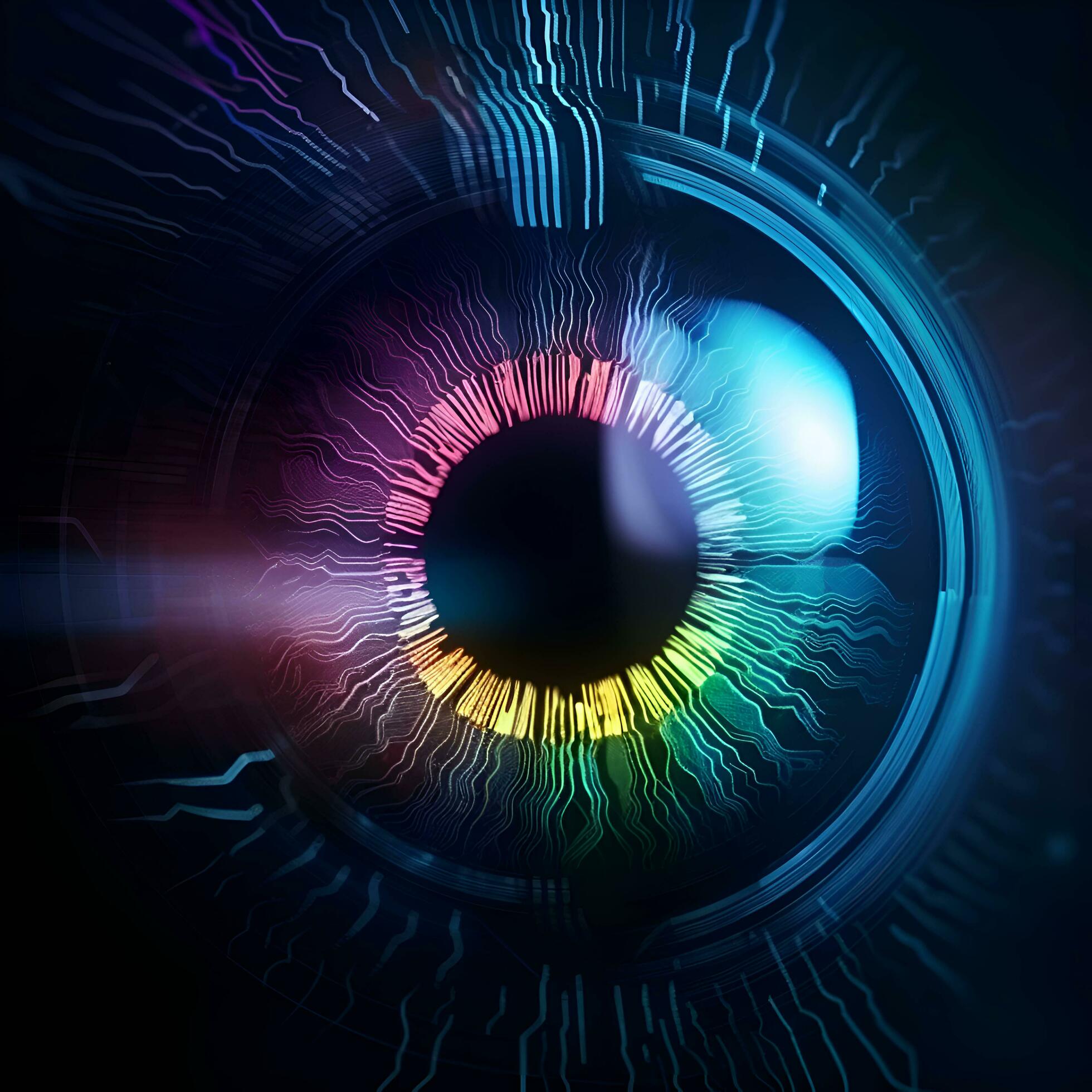 Abstract Technology Eye Concept Background 3d Rendering Toned Image Double Exposure 26975062