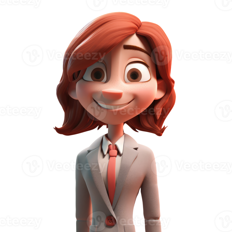 3d Icon Avatar Business Woman With Glasses Illustration Of Smiling Happy Girl Cartoon Close Up