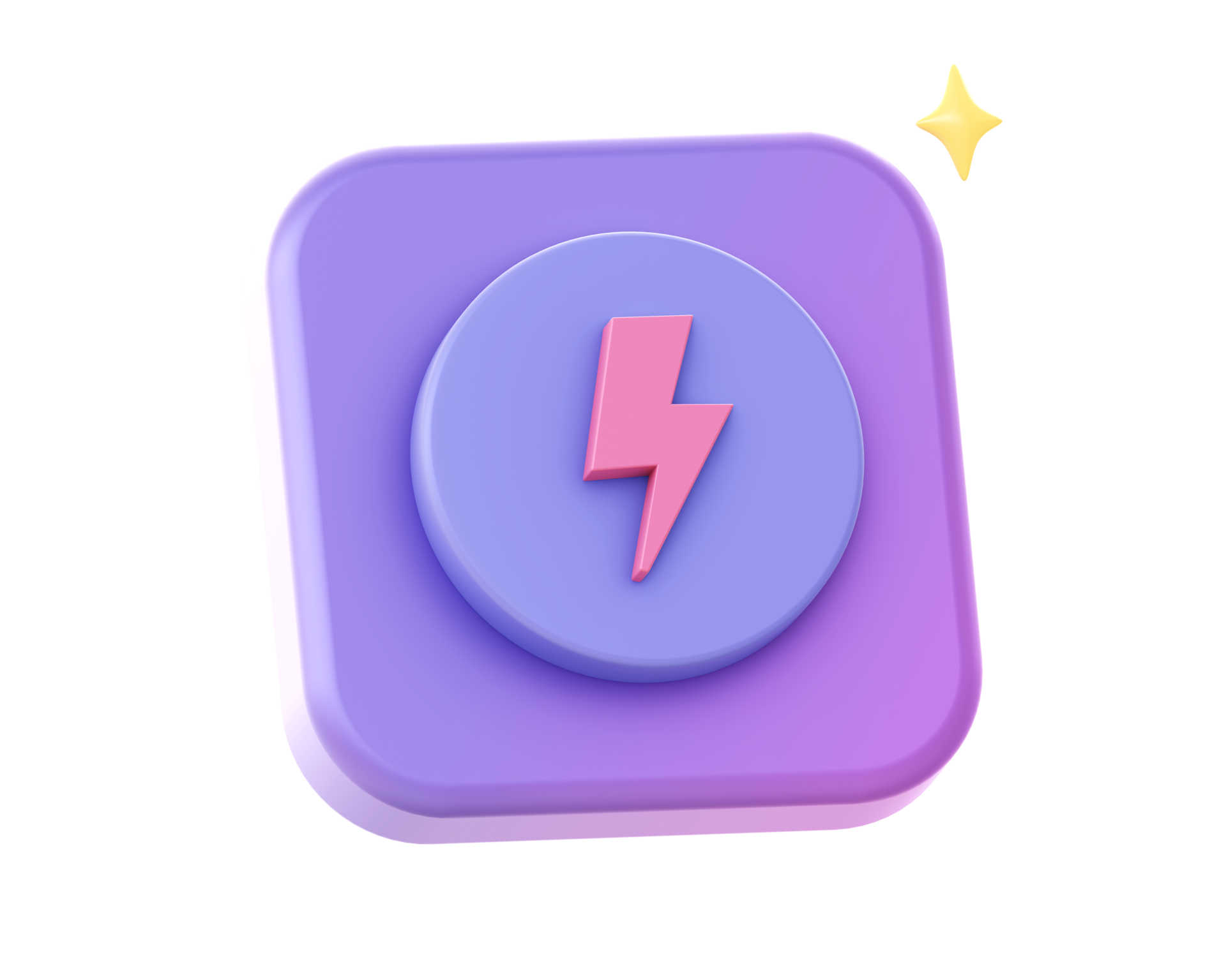 3d render of purple lightning energy flash power side icon for UI UX ... 3d render of purple lightning energy flash power side icon for UI UX ...