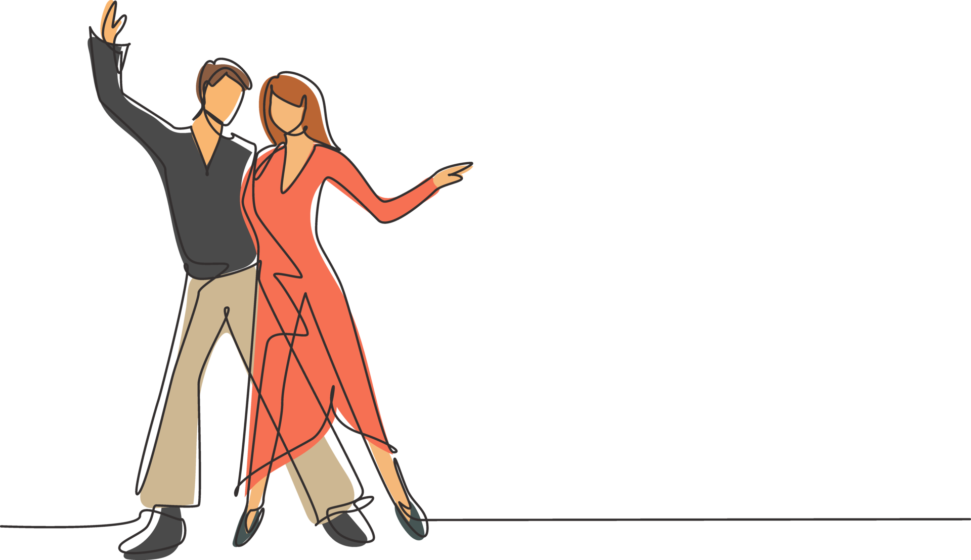 soltero uno línea dibujo hombre y mujer profesional bailarín Pareja ... soltero uno línea dibujo hombre y mujer profesional bailarín Pareja ...
