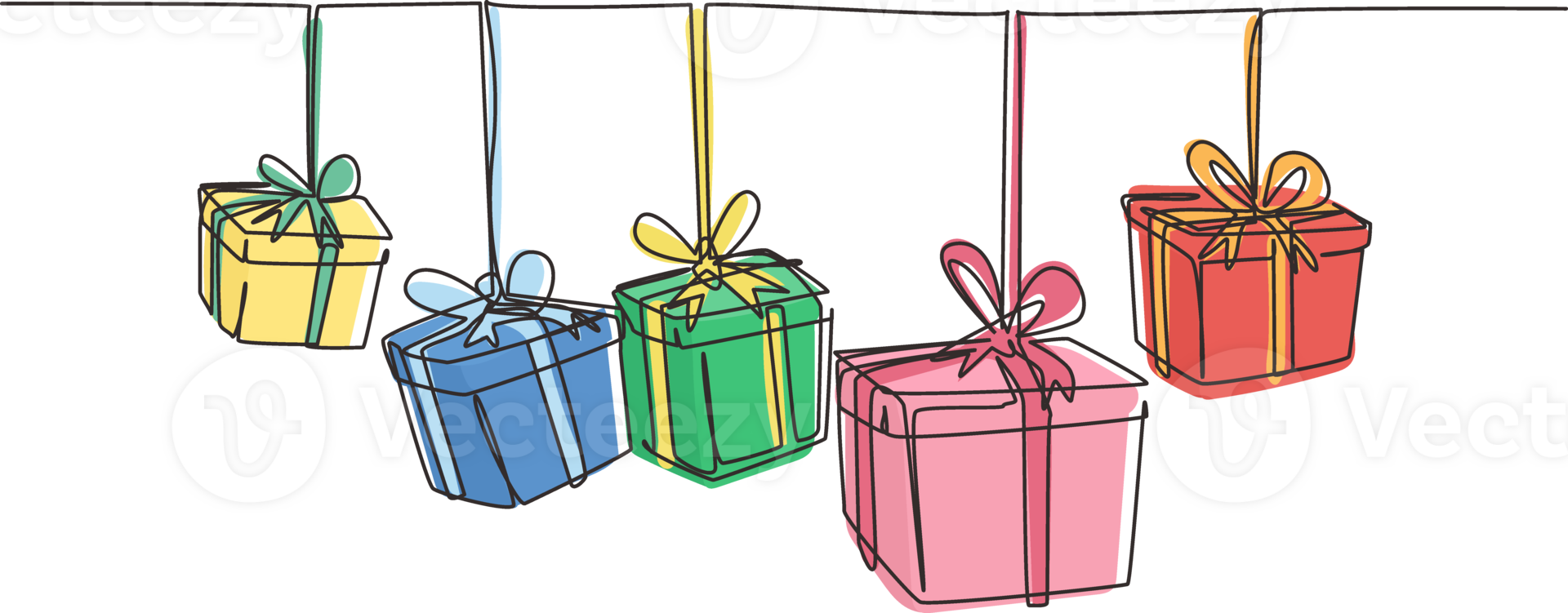 continuo uno línea dibujo modelo regalos caja con fiesta concepto ... continuo uno línea dibujo modelo regalos caja con fiesta concepto ...