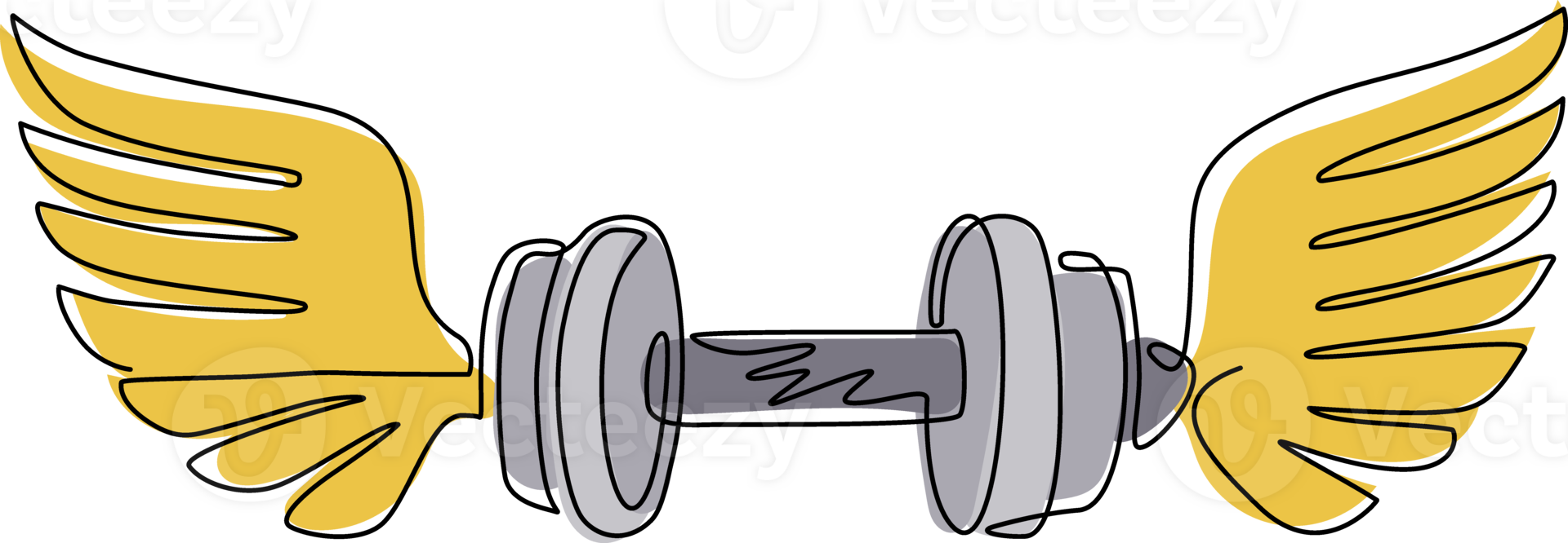 solteiro 1 linha desenhando alado gráfico placa criada com disco peso haltere esporte ...