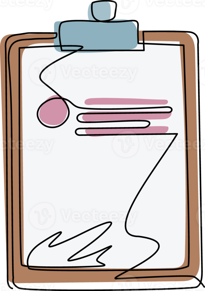 soltero uno línea dibujo portapapeles icono en de moda plano estilo ...