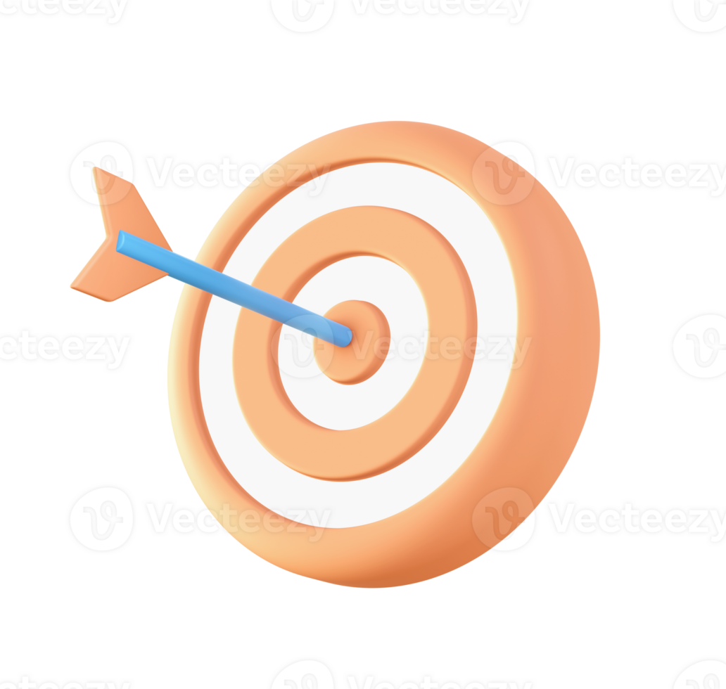 3d orange Arrow hits target icon for UI UX web mobile apps social media ... 3d orange Arrow hits target icon for UI UX web mobile apps social media ...