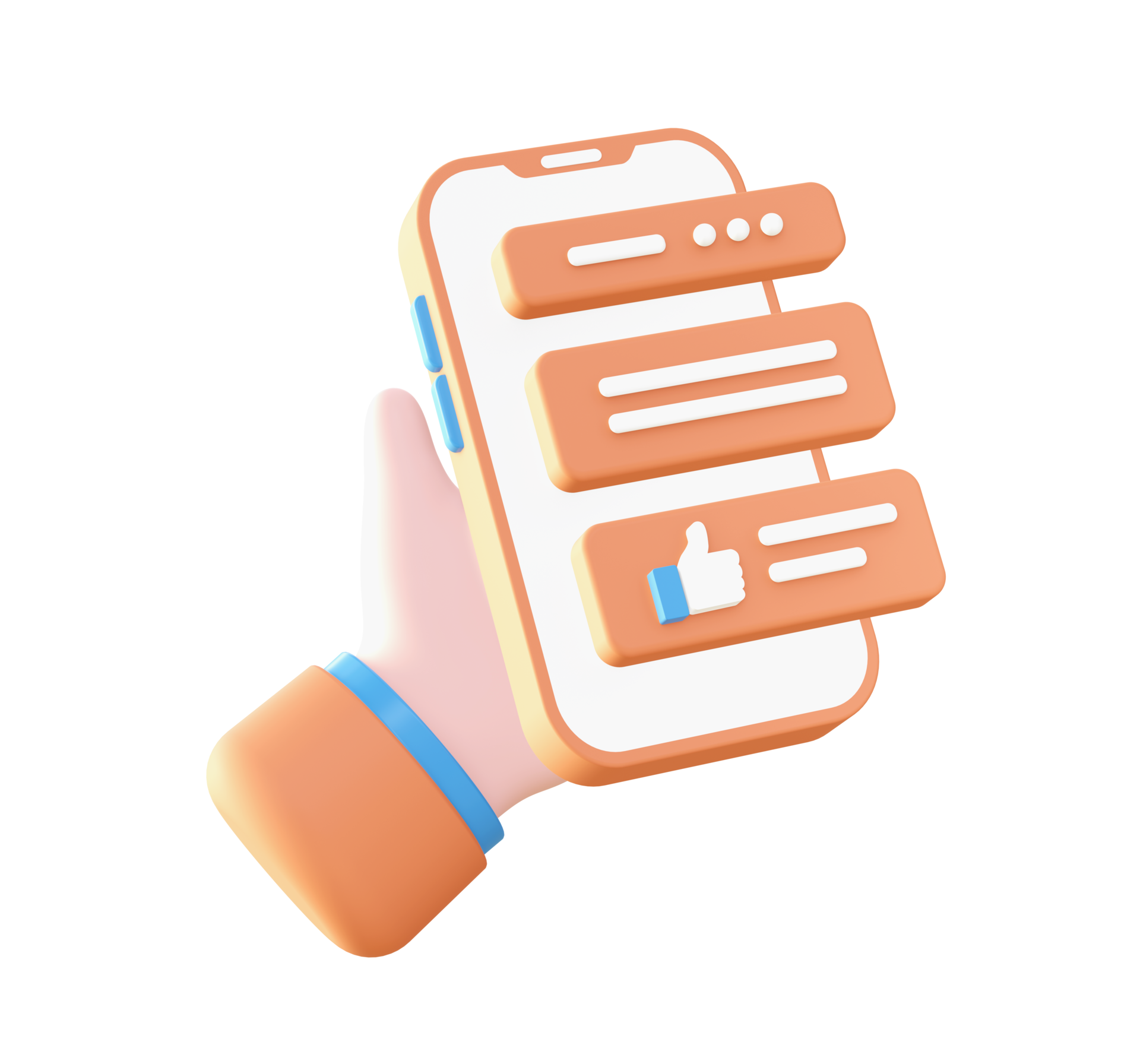 3d Hand holding phone icon for UI UX web mobile apps social media ads ... 3d Hand holding phone icon for UI UX web mobile apps social media ads ...