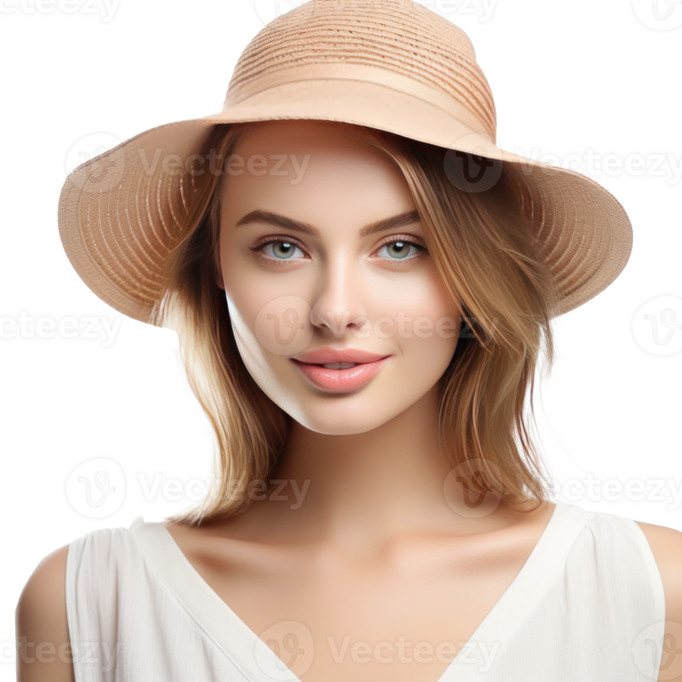 Beautiful Girl With Summer Cap 26991909 Png