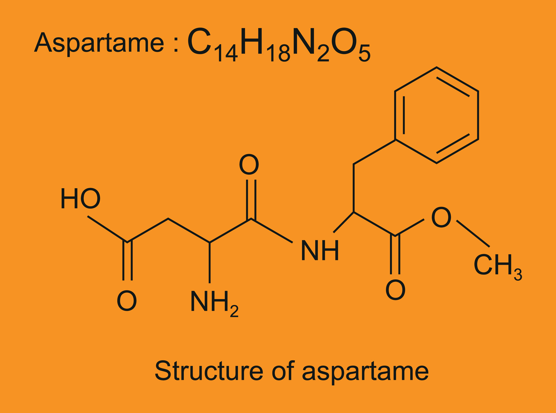 Molecular Formula Of Aspartame Structure And Skeletal Formula 26994240